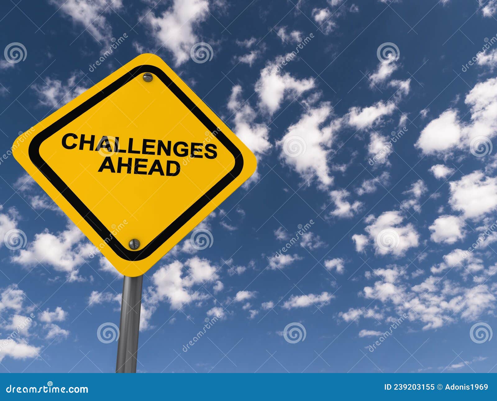 Challenges Ahead Traffic Sign Stock Image - Image of business, innovate ...