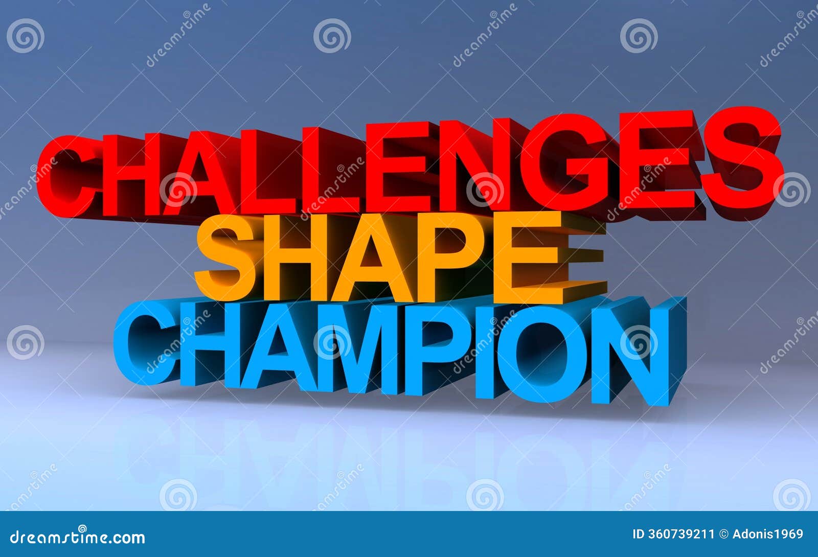 Challenges Shape Champion on Blue Stock Illustration - Illustration of ...