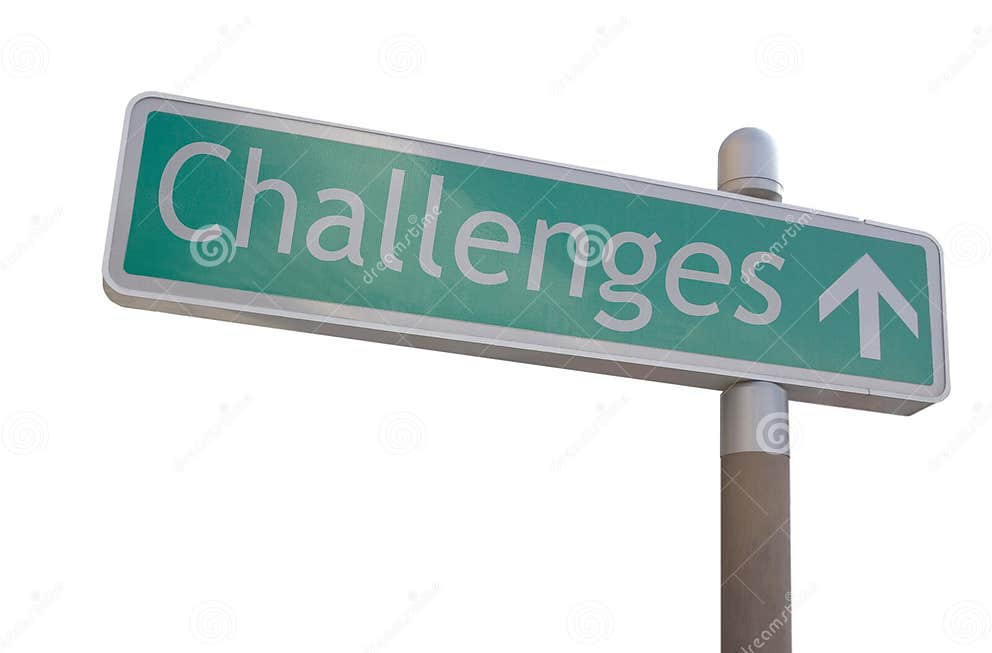 Challenges Sign stock image. Image of directing, metal - 5140179