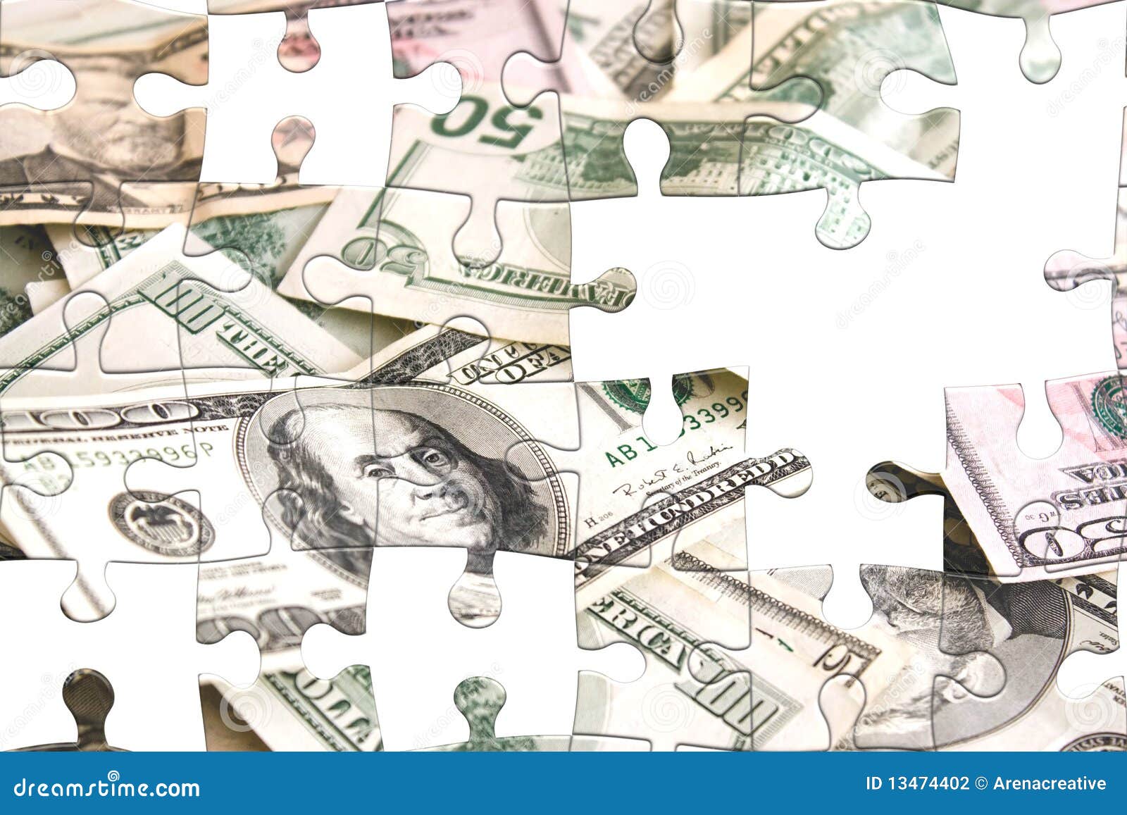 Challenging Money Puzzle stock illustration. Illustration of dollar ...