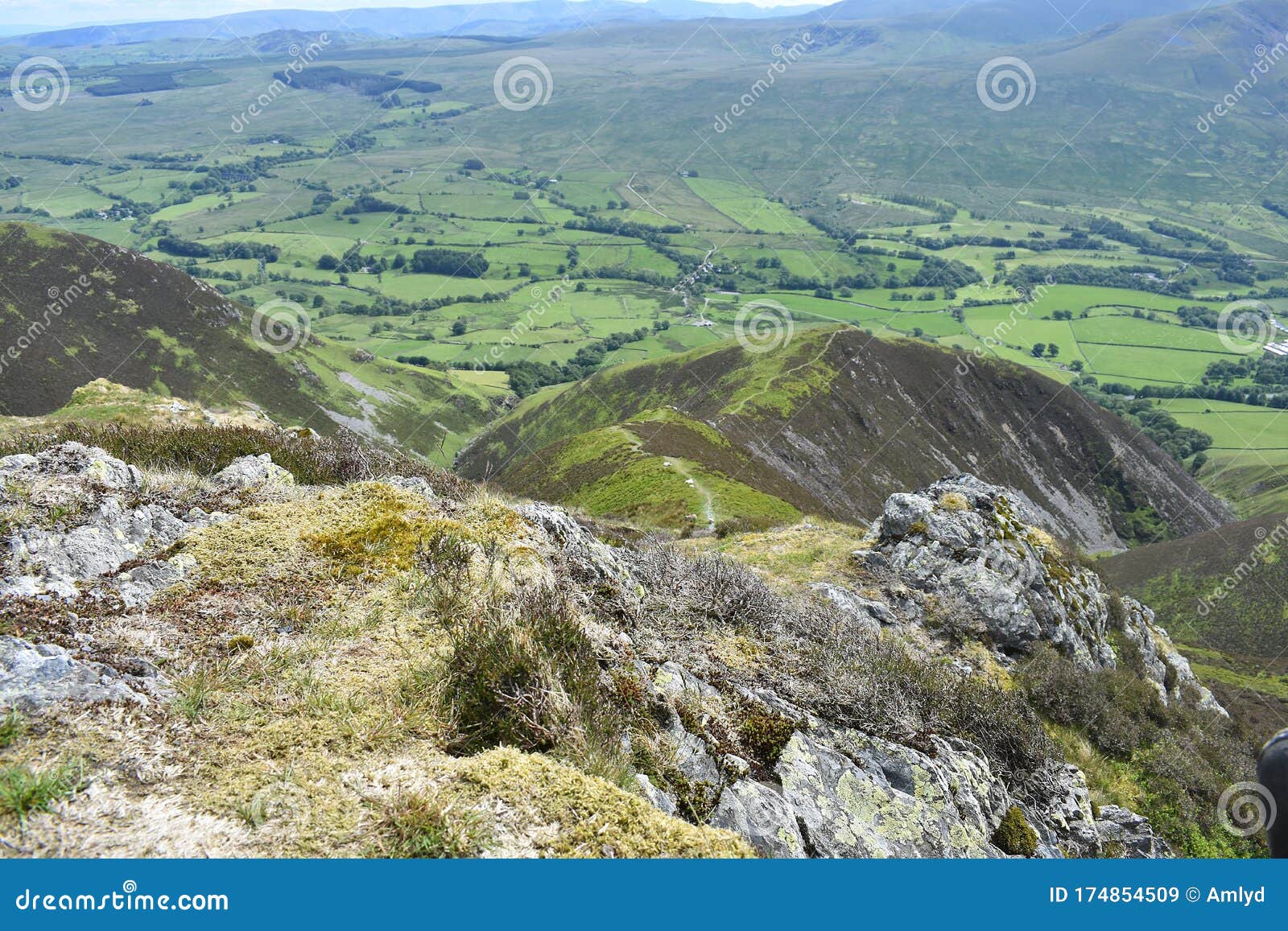 Looking Down Doddick Fell, Lake District Stock Image - Image of ...