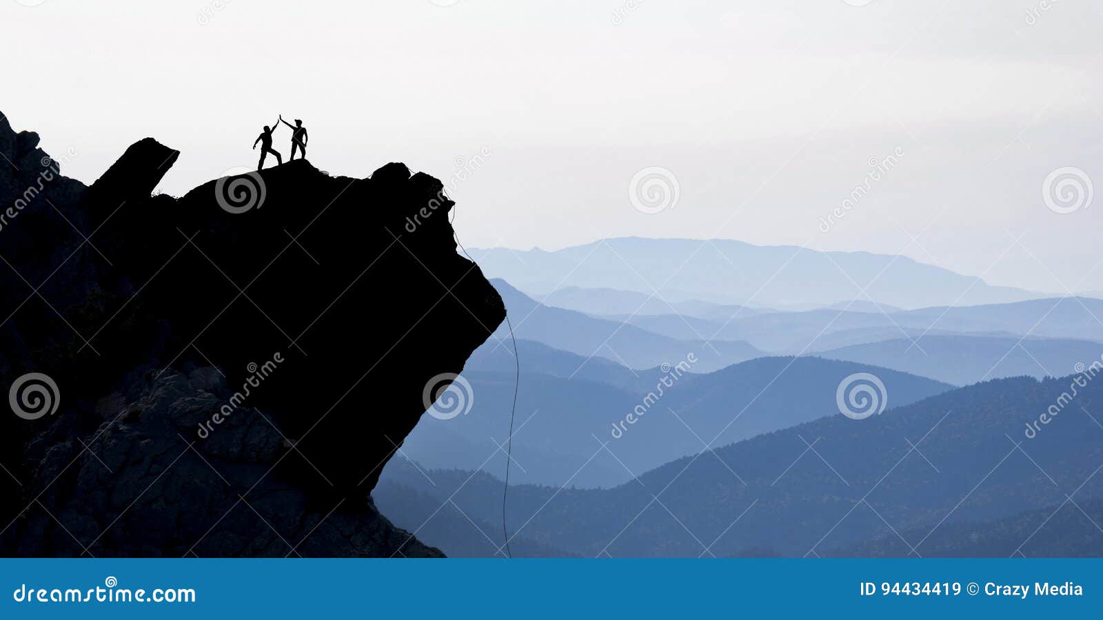 Challenging Rock Climbing and Success Stock Image - Image of rocky ...