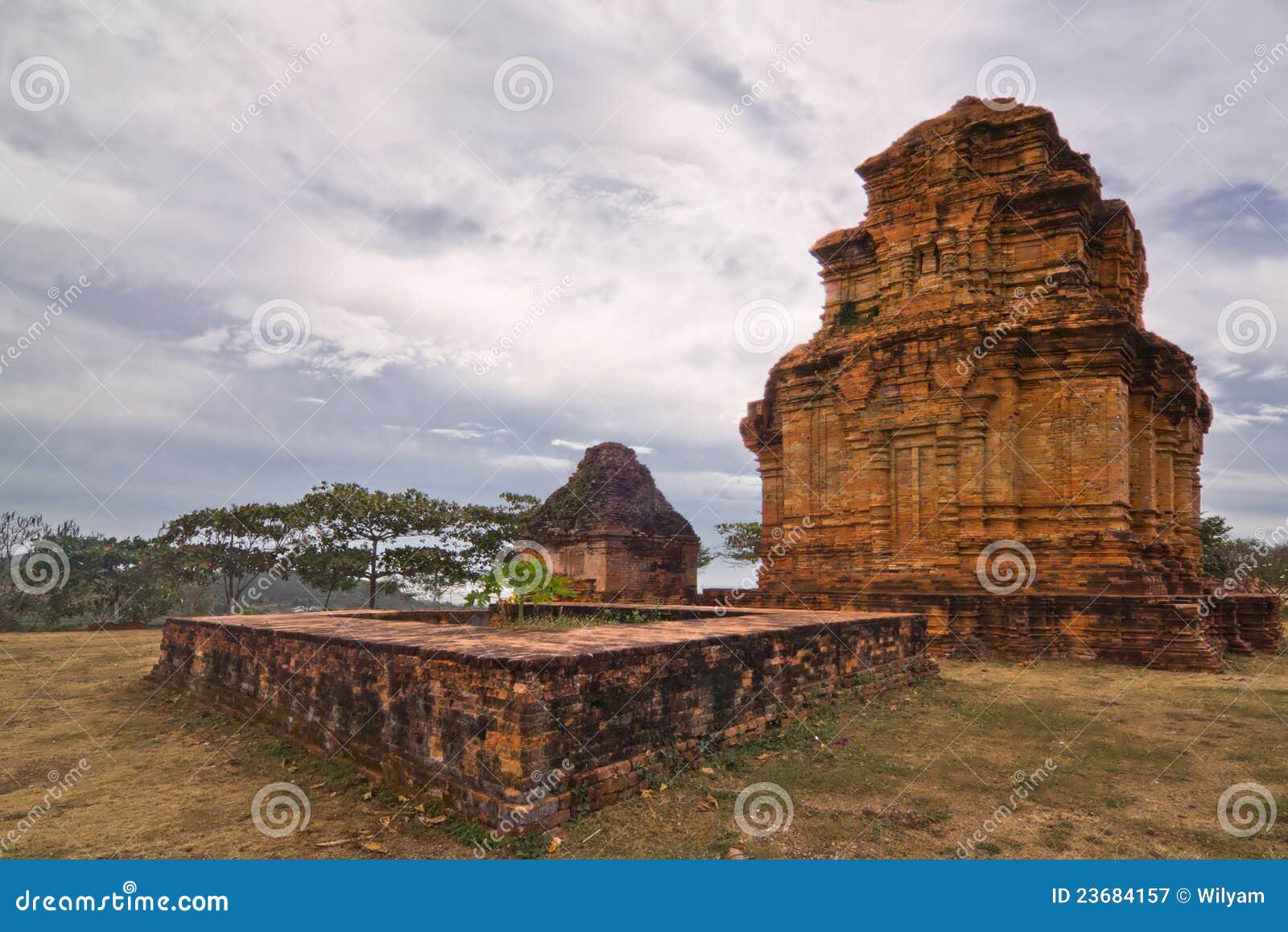 Cham Towers Poshanu in Vietnam Stock Image - Image of stone, summer ...