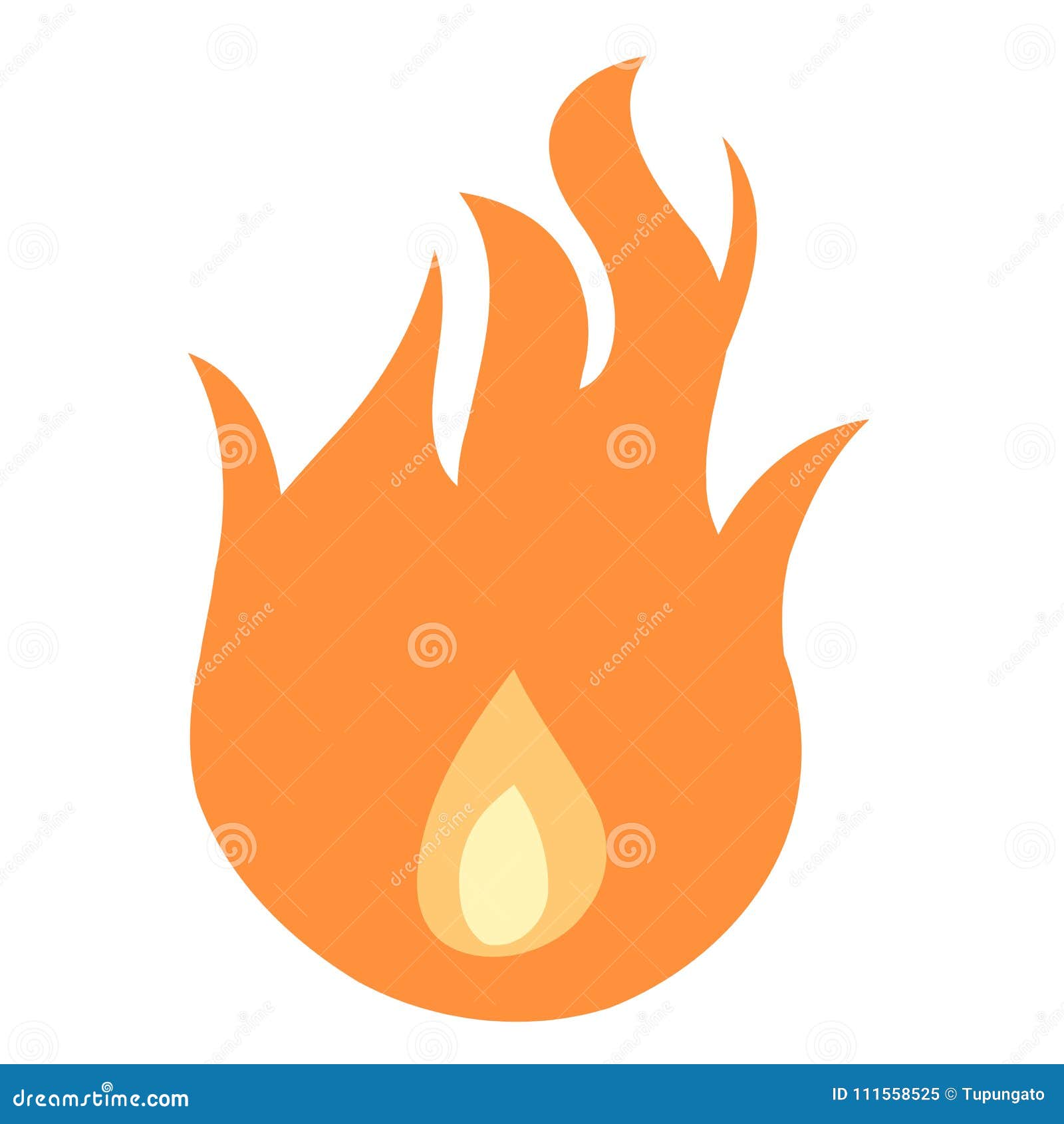 Chama do vetor ilustração do vetor. Ilustração de chama - 111558525