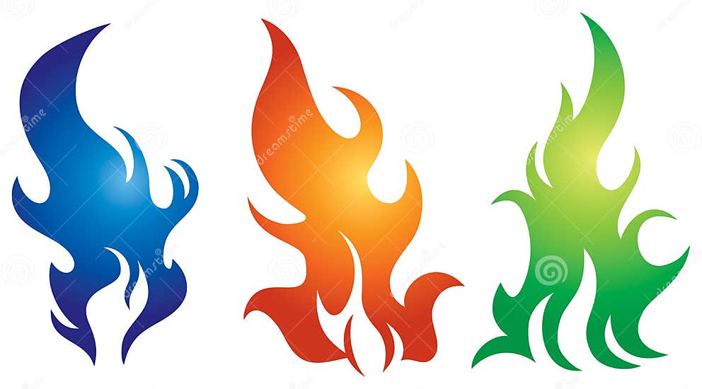 Chama Logo Set ilustração do vetor. Ilustração de emblema - 30710165