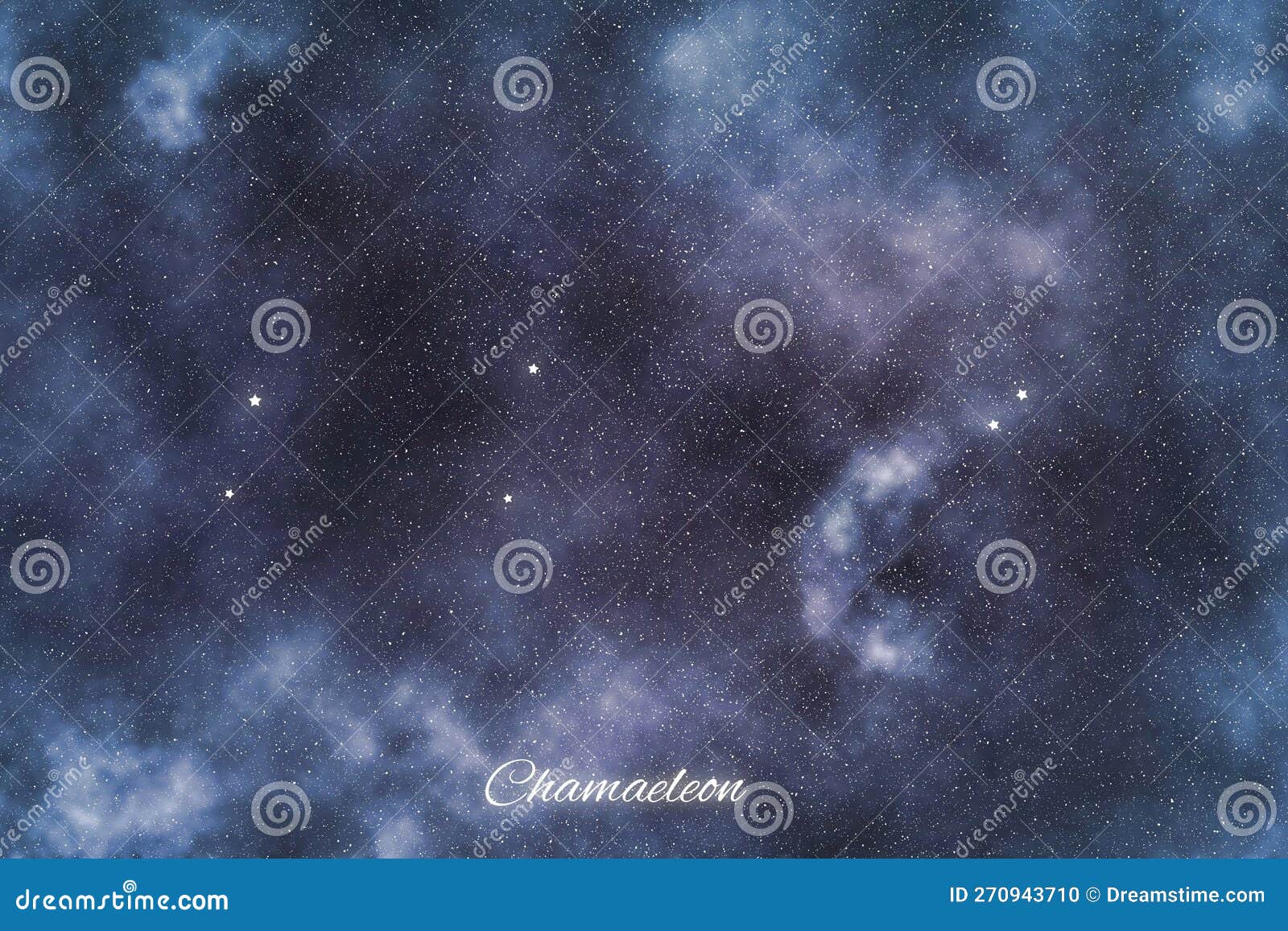 Chamaeleon Star Constellation, Brightest Stars, Chamaeleontis Stock ...