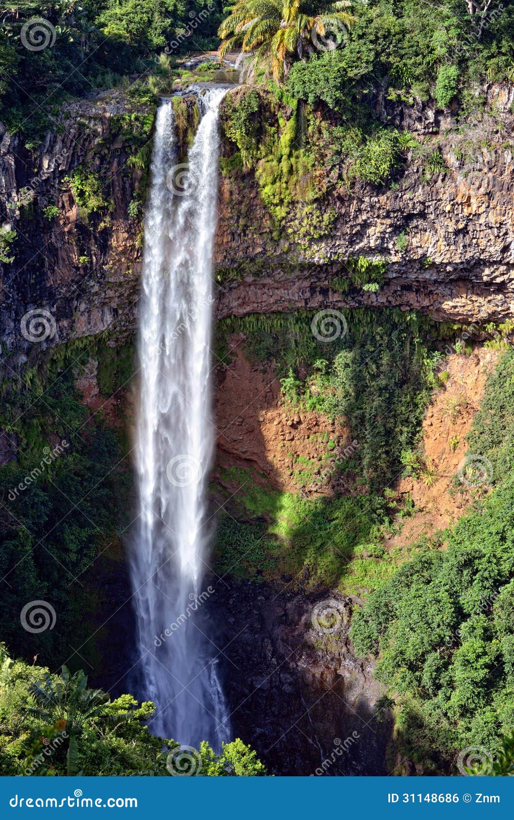 Chamarel falls stock photo. Image of wild, island, scenic - 31148686