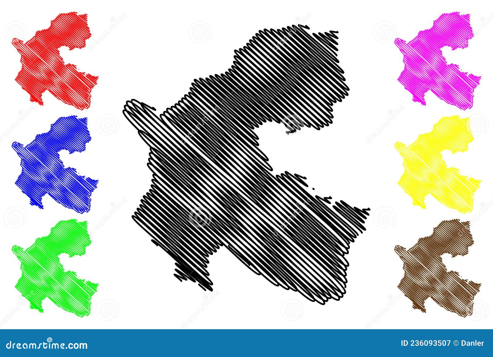Chamba District Himachal Pradesh State, Republic of India Map Vector ...