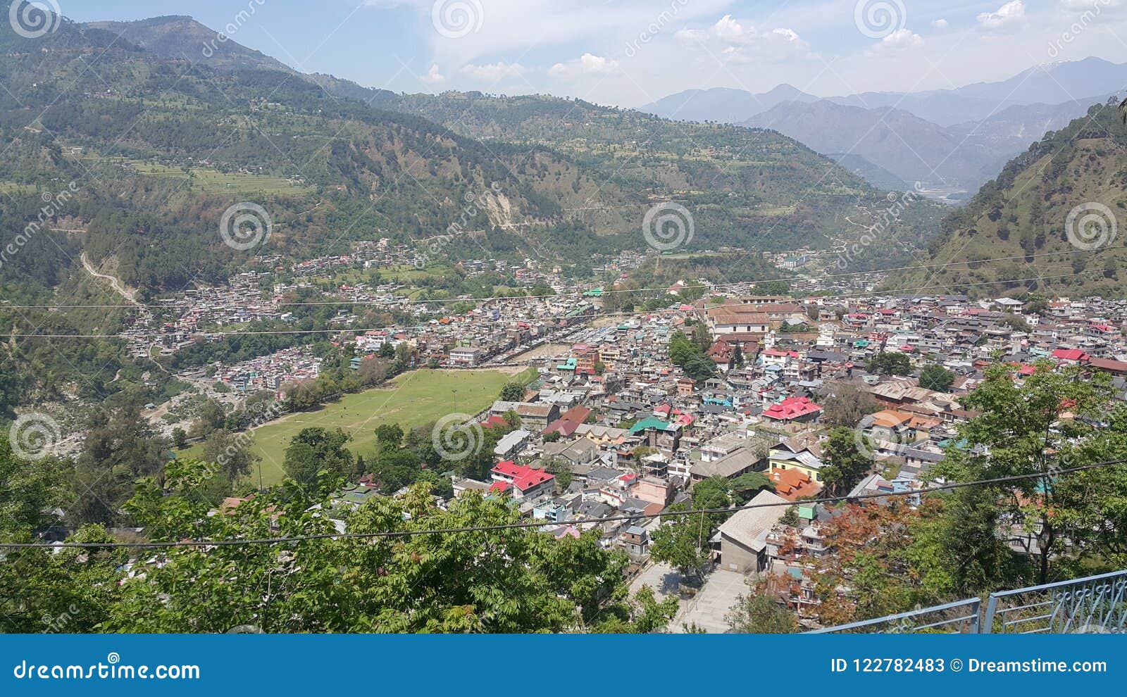 Chamba stock image. Image of view, city, heaven, himachal - 122782483