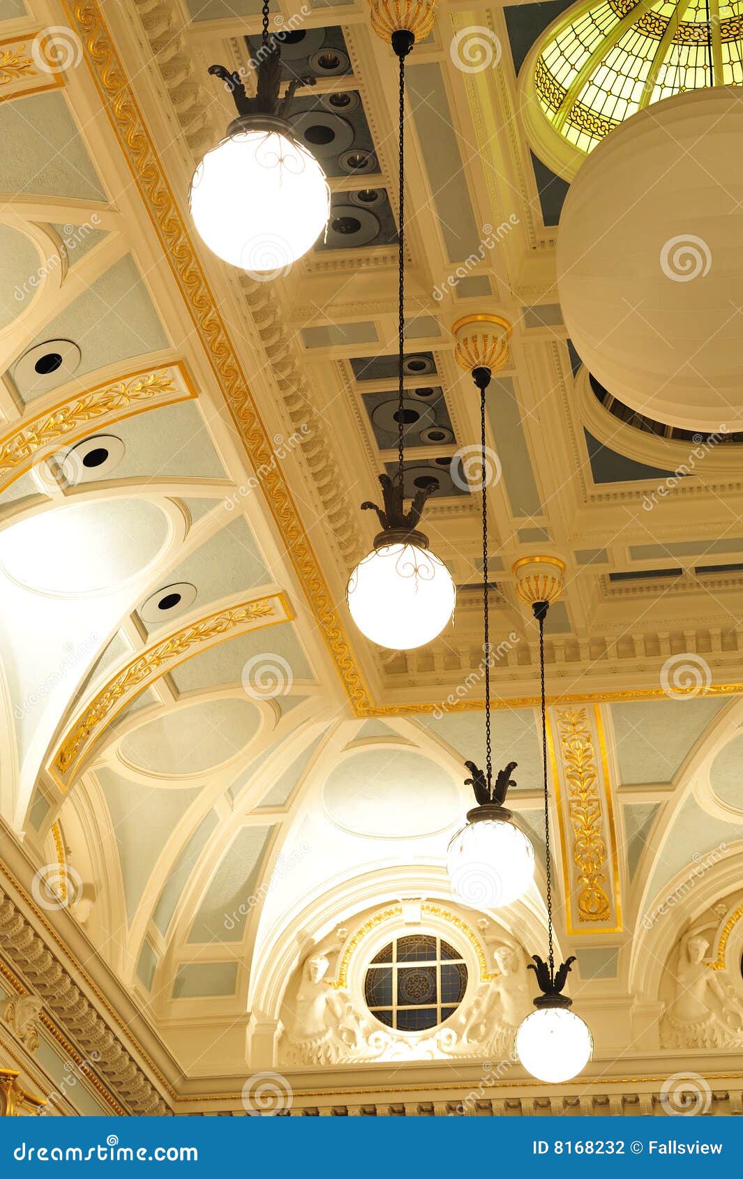 Victorian Ceiling In The Winter Gardens, Blackpool Stock Image ...