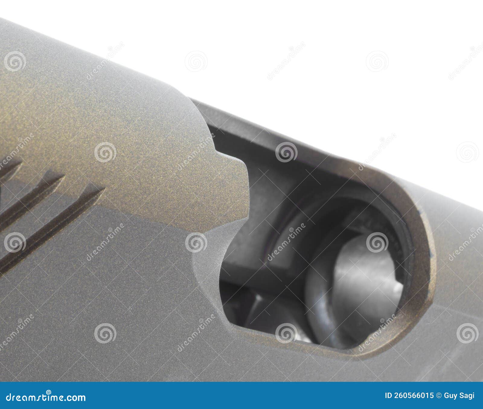 Empty Semi-auto Handgun Chamber Stock Image - Image of brown, pistol ...