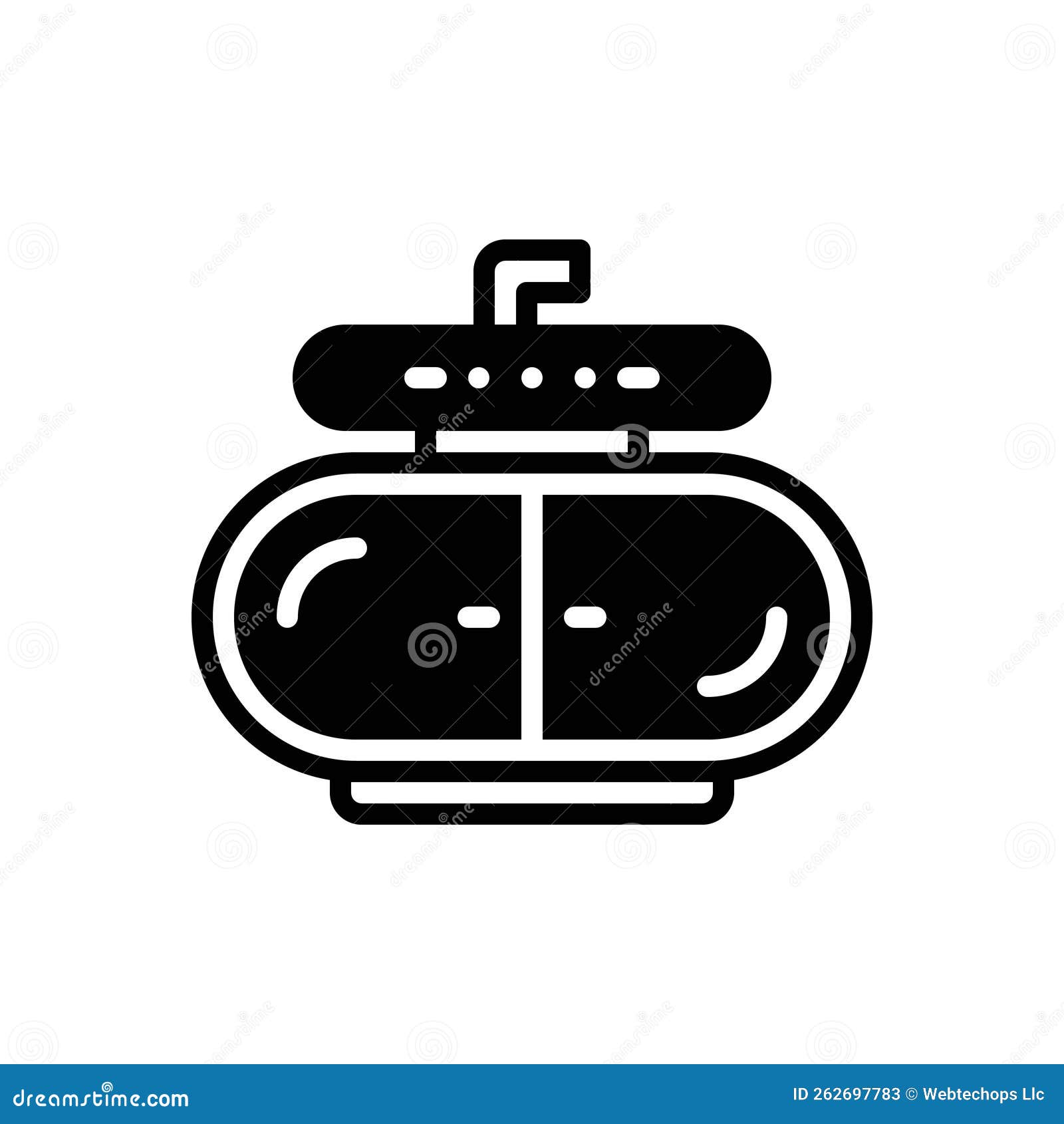 Black Solid Icon for Chamber, Cabin and Oxygen Stock Vector ...