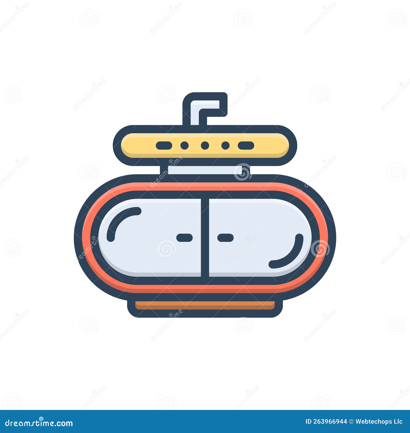 Color Illustration Icon for Chamber, Cabin and Oxygen Stock ...