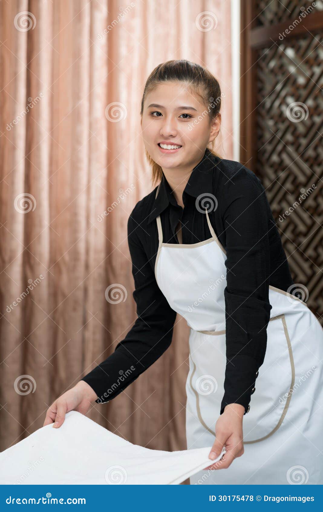 Chamber maid at work stock photo. Image of roomservice - 30175478