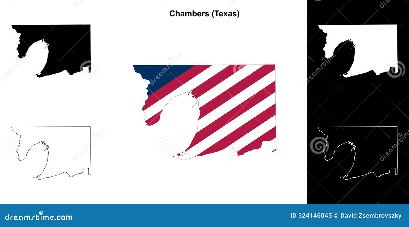 Chambers outline map stock illustration. Illustration of counties ...