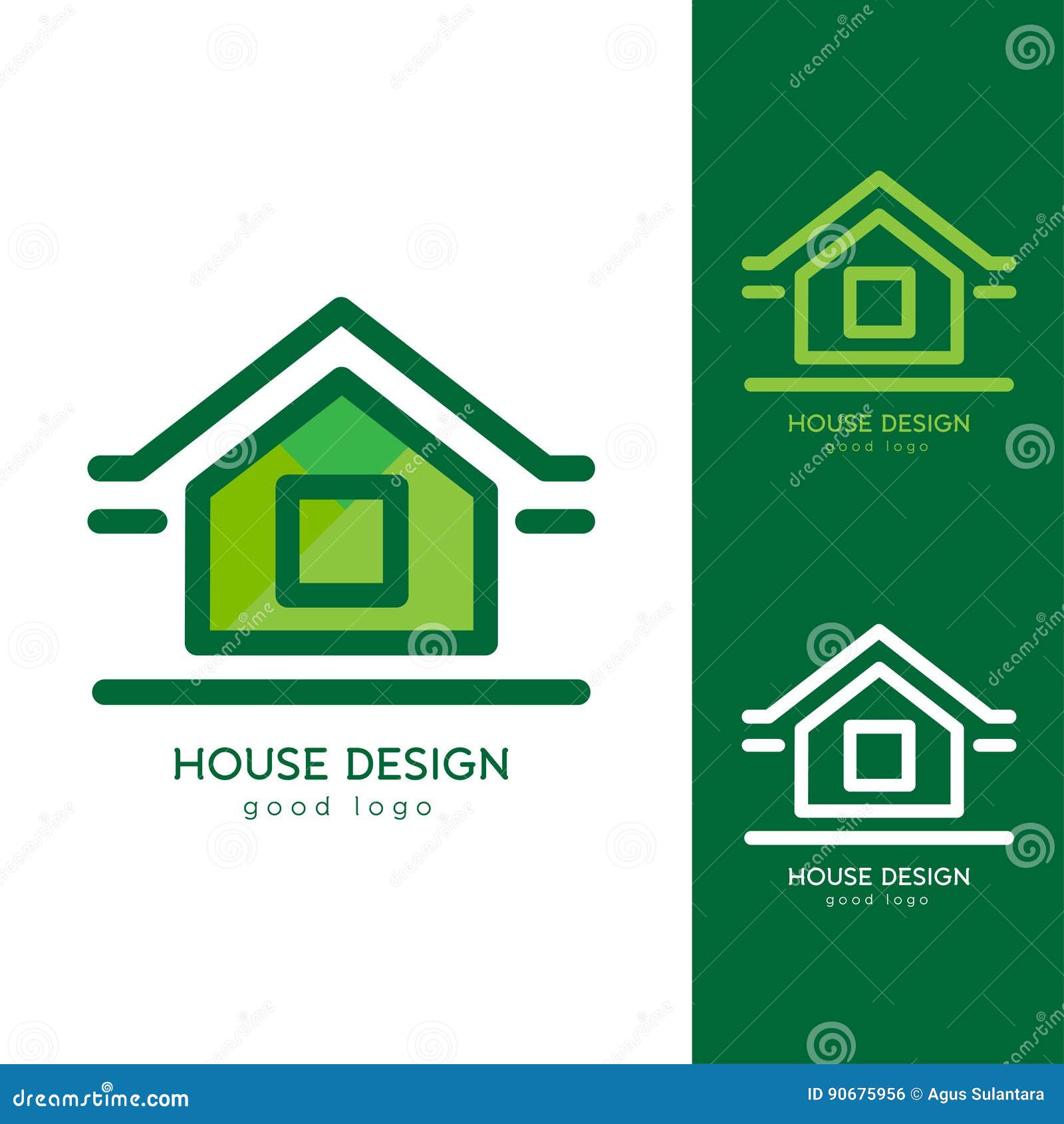 Chambre Moderne Logo Design Template Flat Simple Illustration Stock ...
