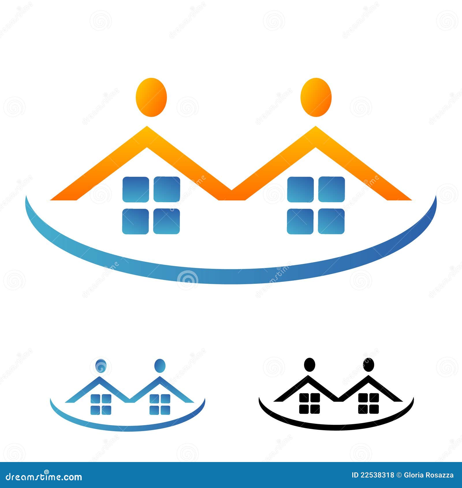 Chambres Et Logo De Figuresheads Illustration de Vecteur - Illustration ...