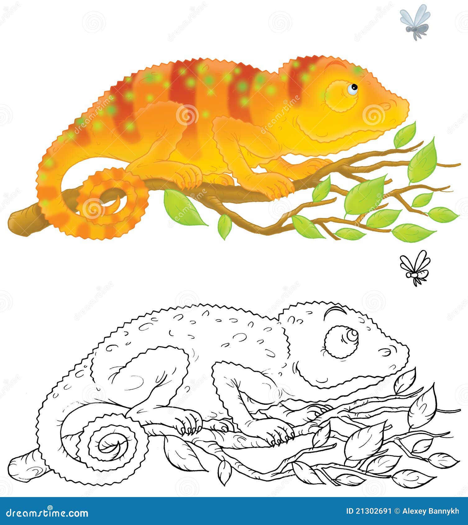 Chameleon stock illustration. Illustration of sketch - 21302691
