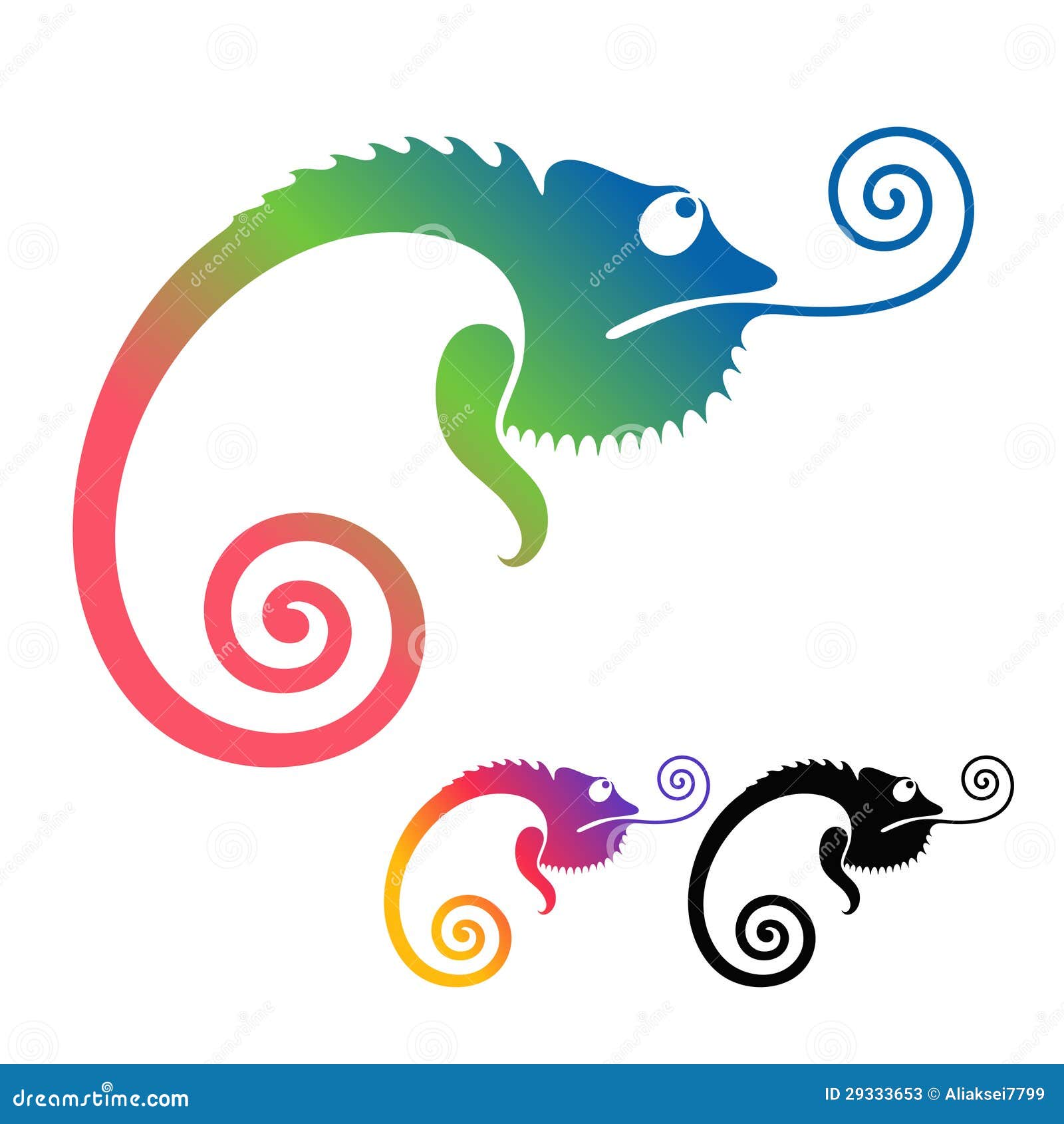 Chameleon stock vector. Illustration of graphic, logotype - 29333653