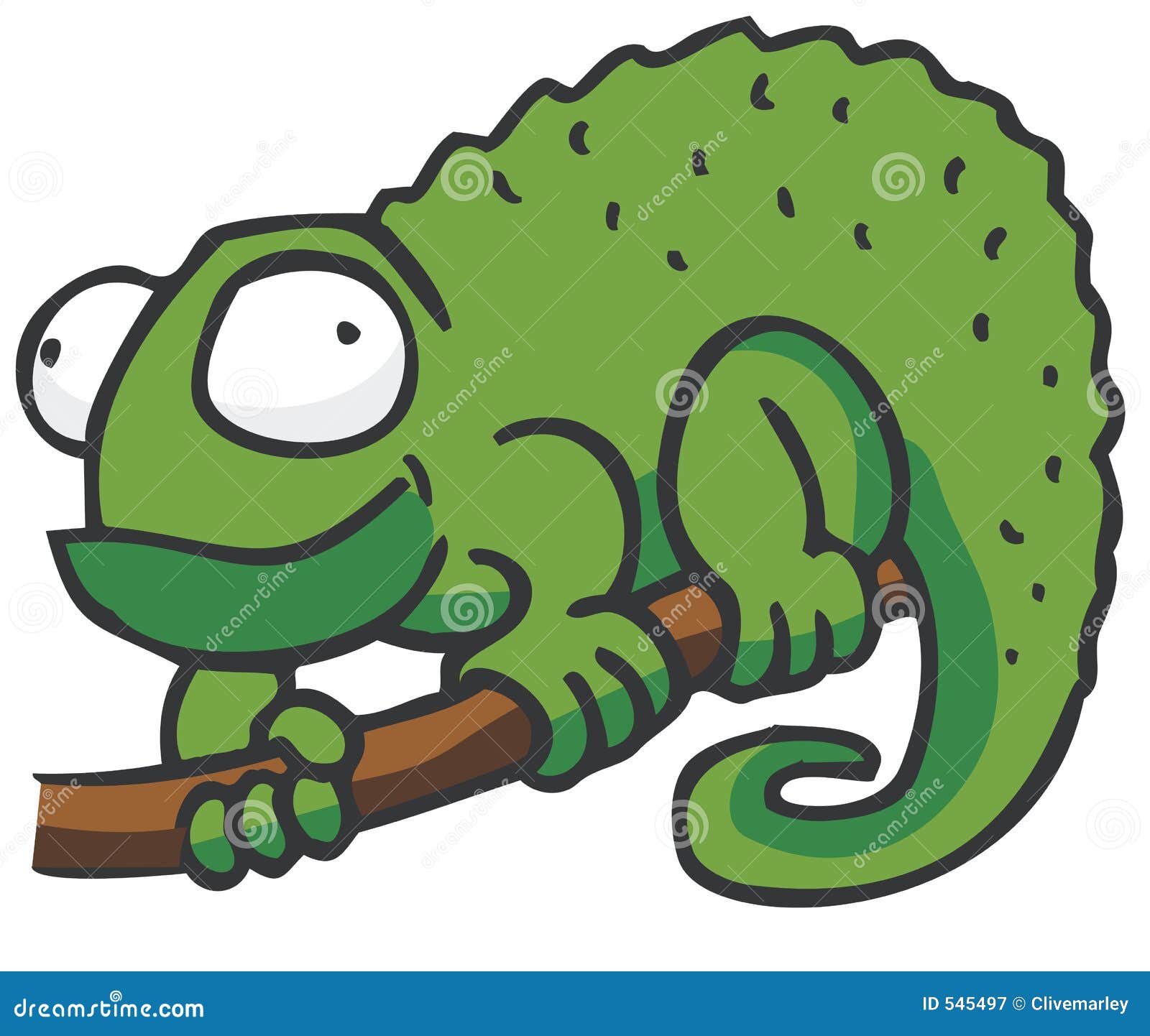 Chameleon stock vector. Illustration of lizard, cartoon - 545497
