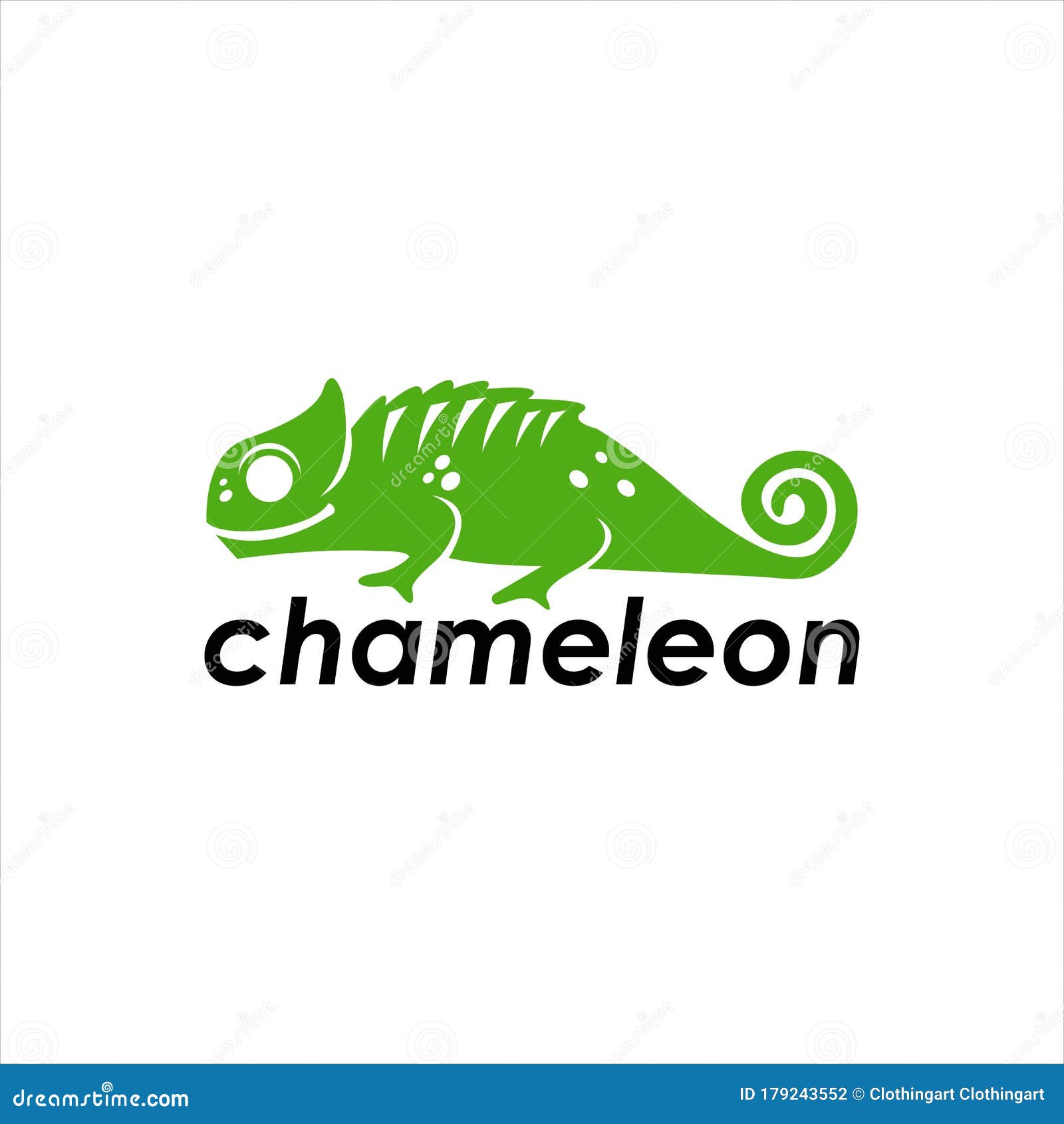 Chameleon Animal Vector Graphic Template Download Premium Stock Vector ...