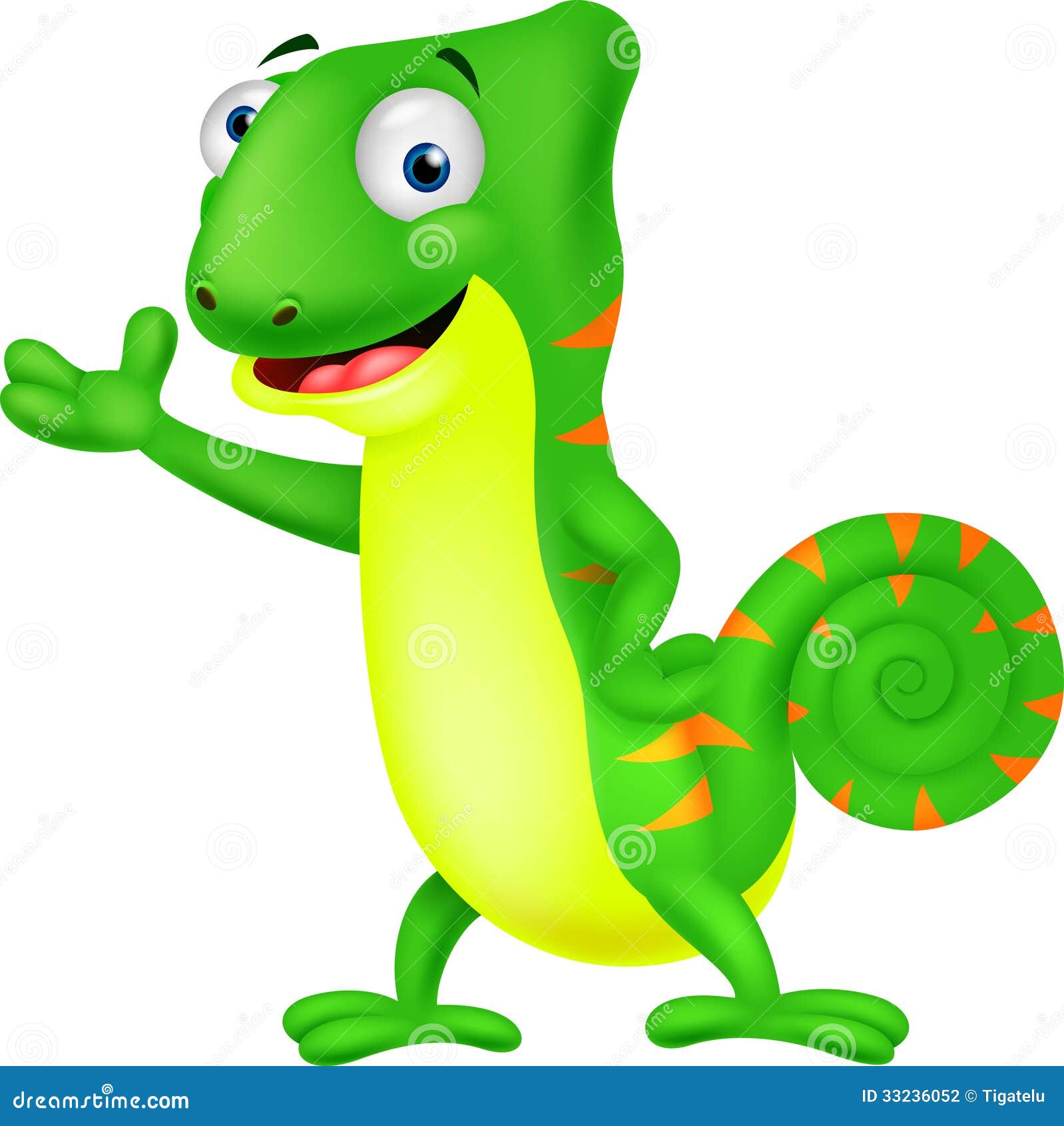 Chameleon cartoon stock vector. Illustration of sweet - 33236052