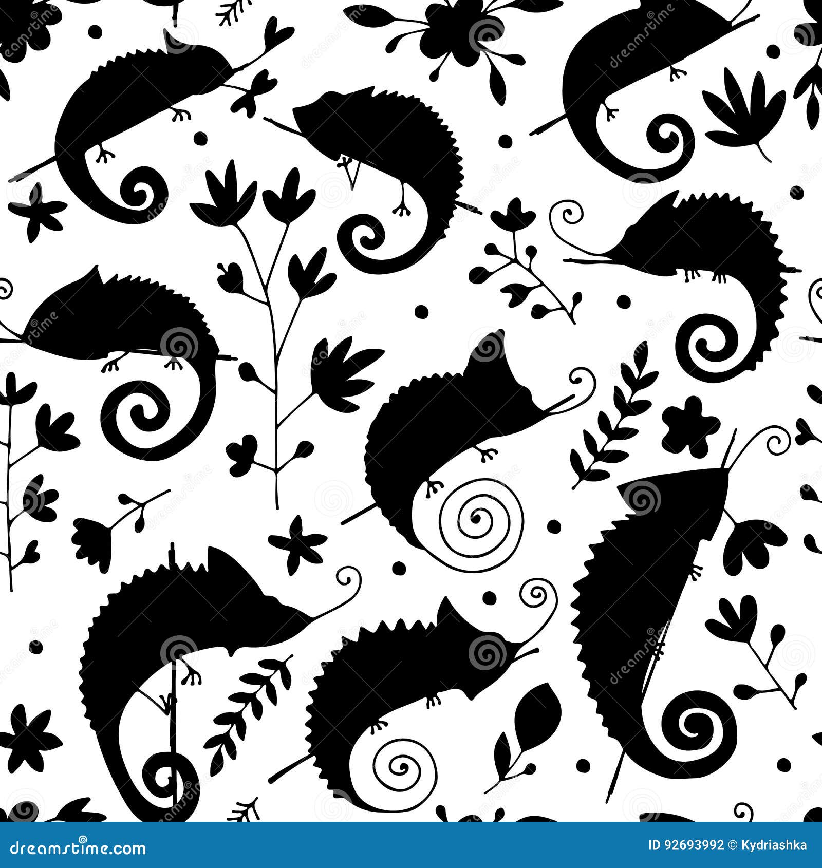 Chameleon Collection, Seamless Pattern for Your Design Stock Vector ...