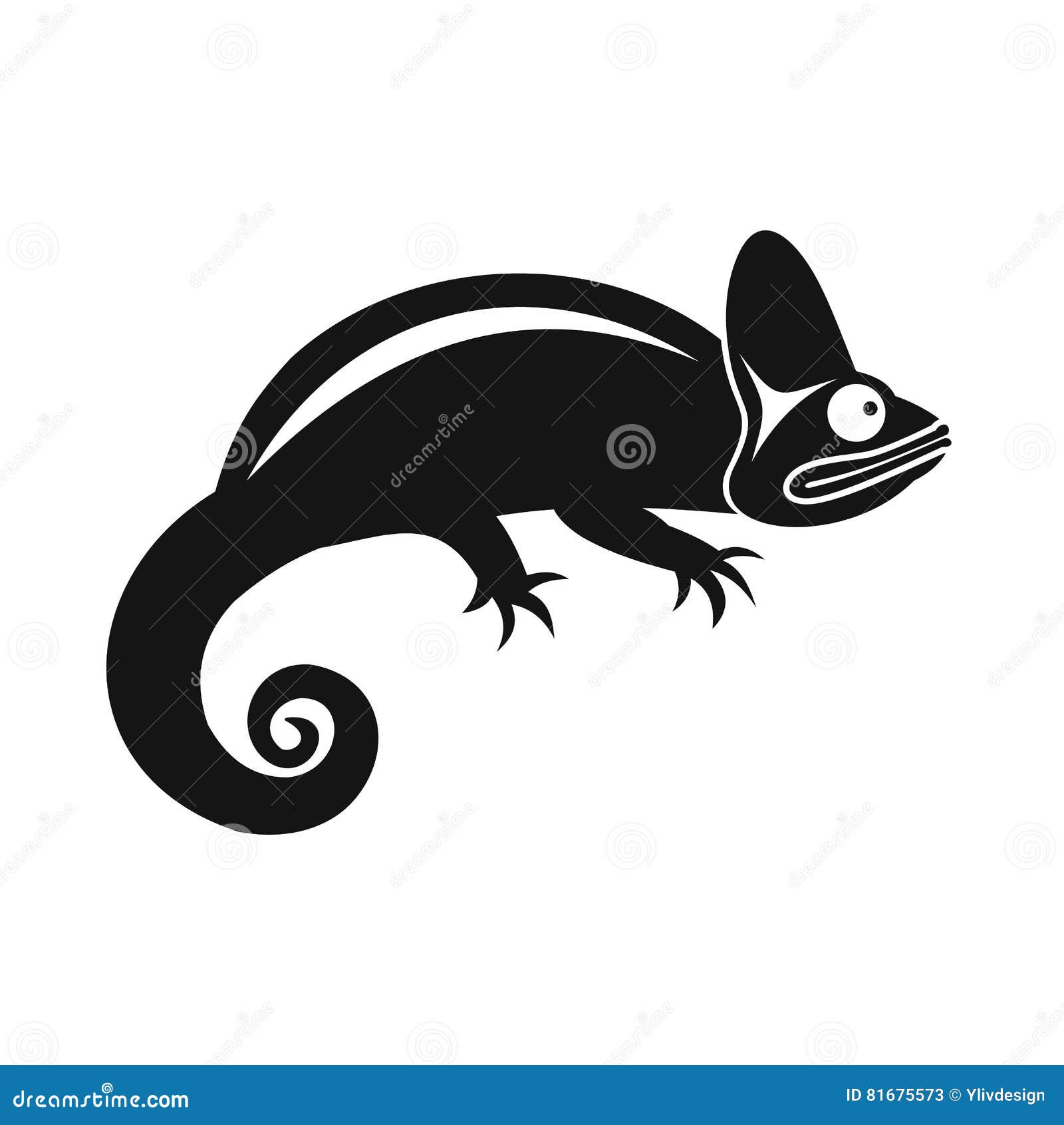 Chameleon Icon, Simple Style Stock Vector - Illustration of skin, blog ...