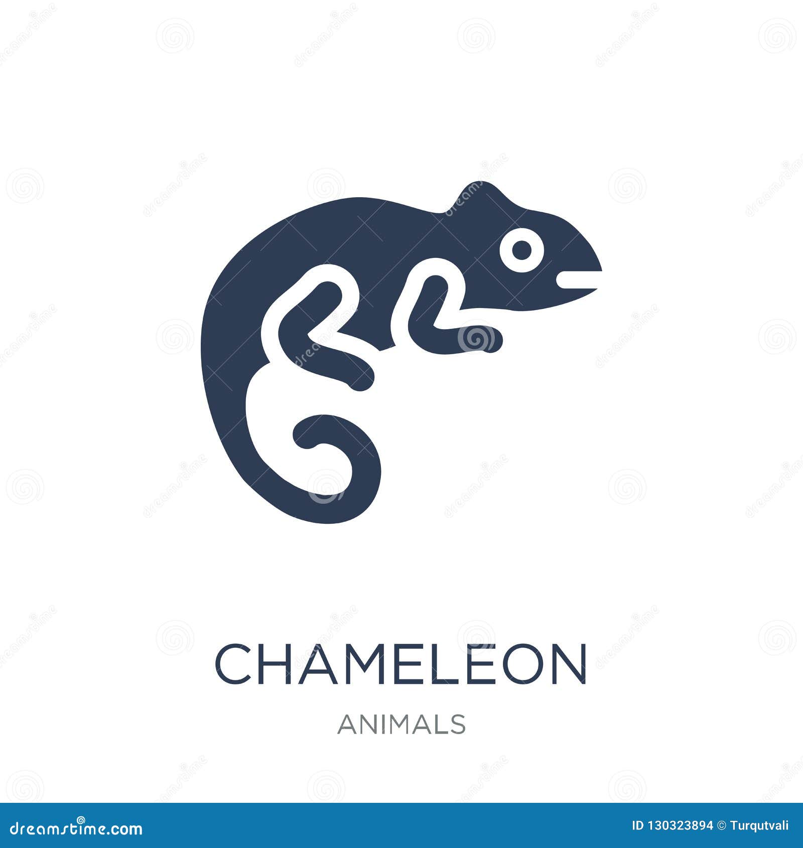Chameleon Icon. Trendy Flat Vector Chameleon Icon on White Background ...