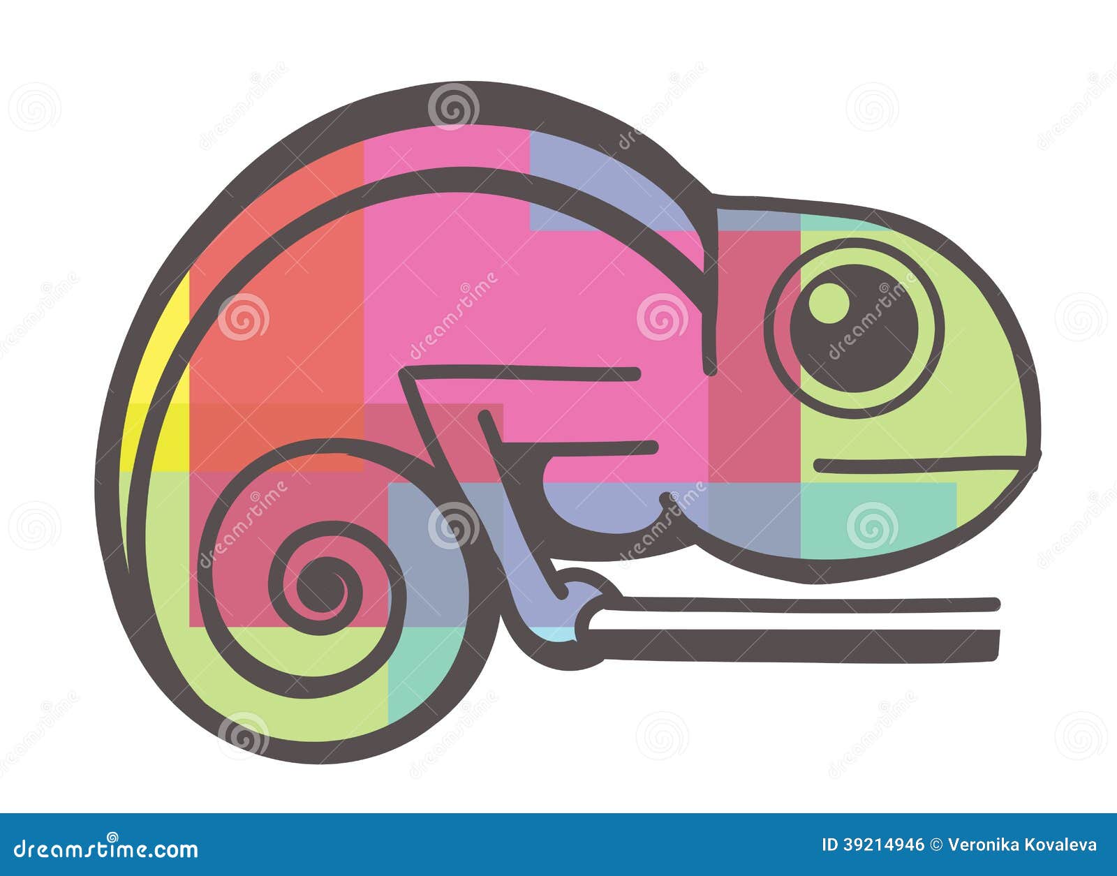 Chameleon icon stock vector. Illustration of camouflage - 39214946