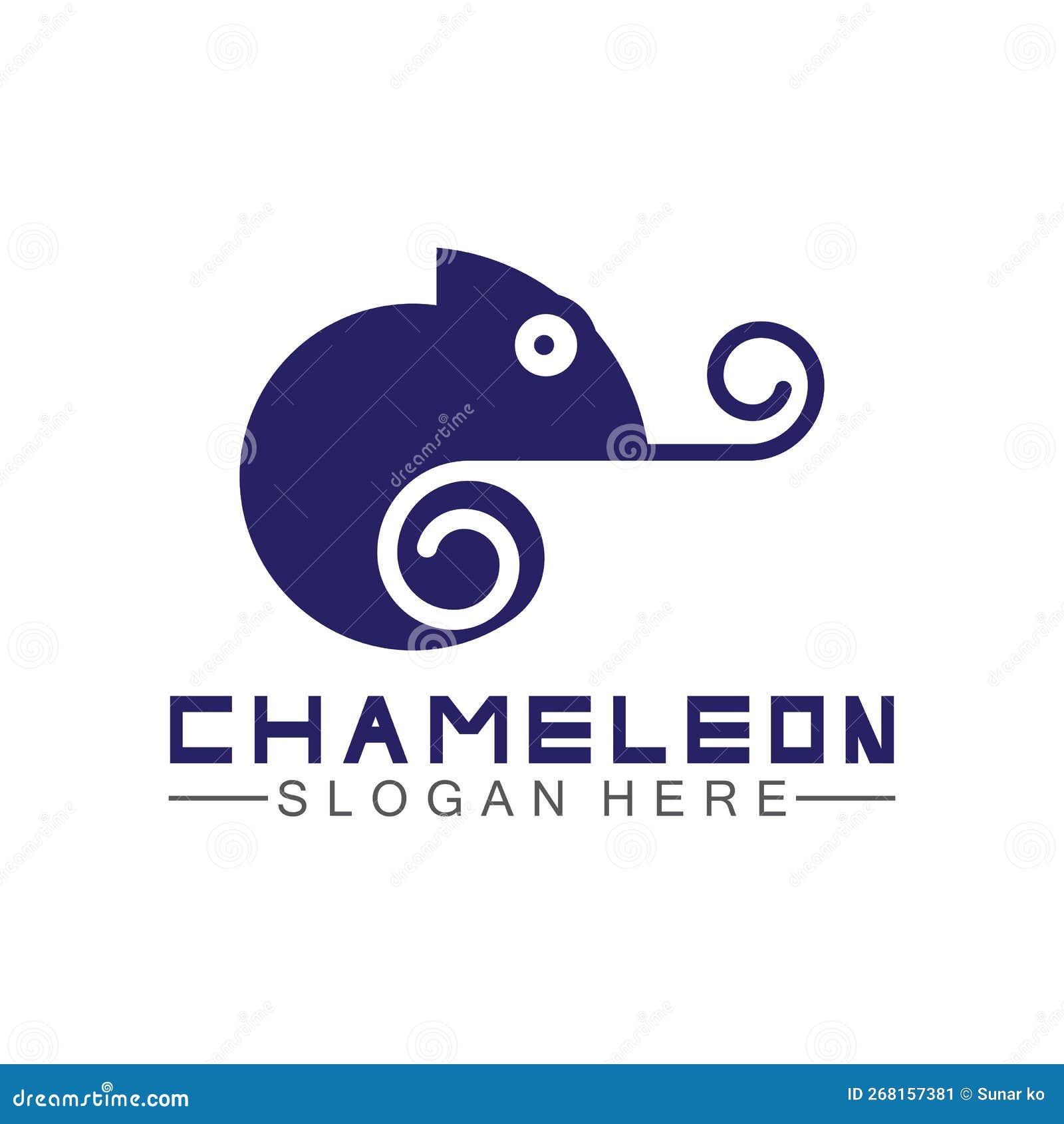 Chameleon Logo Design Template. Vector Illustration Stock Vector ...