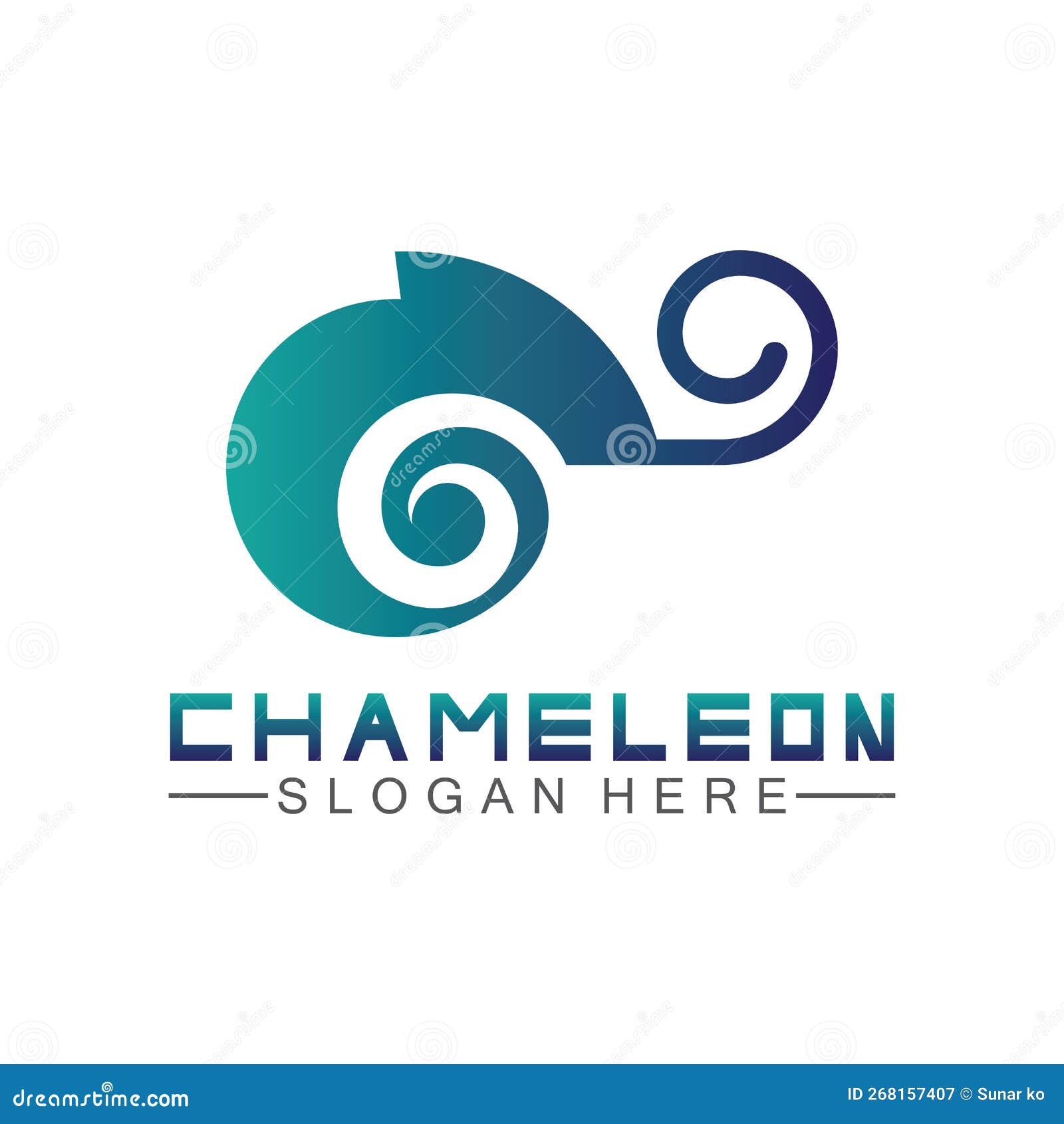 Chameleon Logo Design Template. Vector Illustration Stock Vector ...