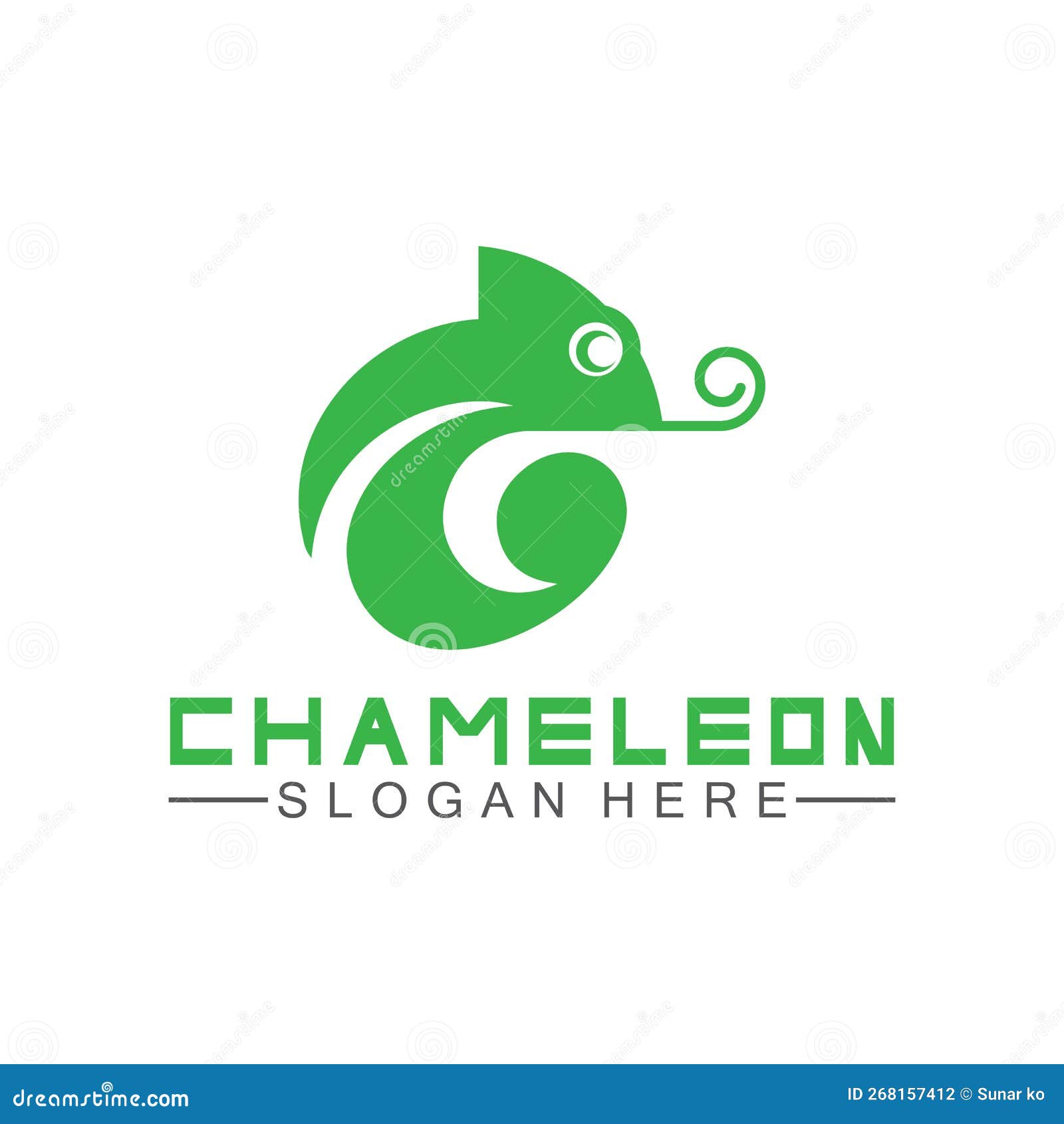 Chameleon Logo Design Template. Vector Illustration Stock Vector ...