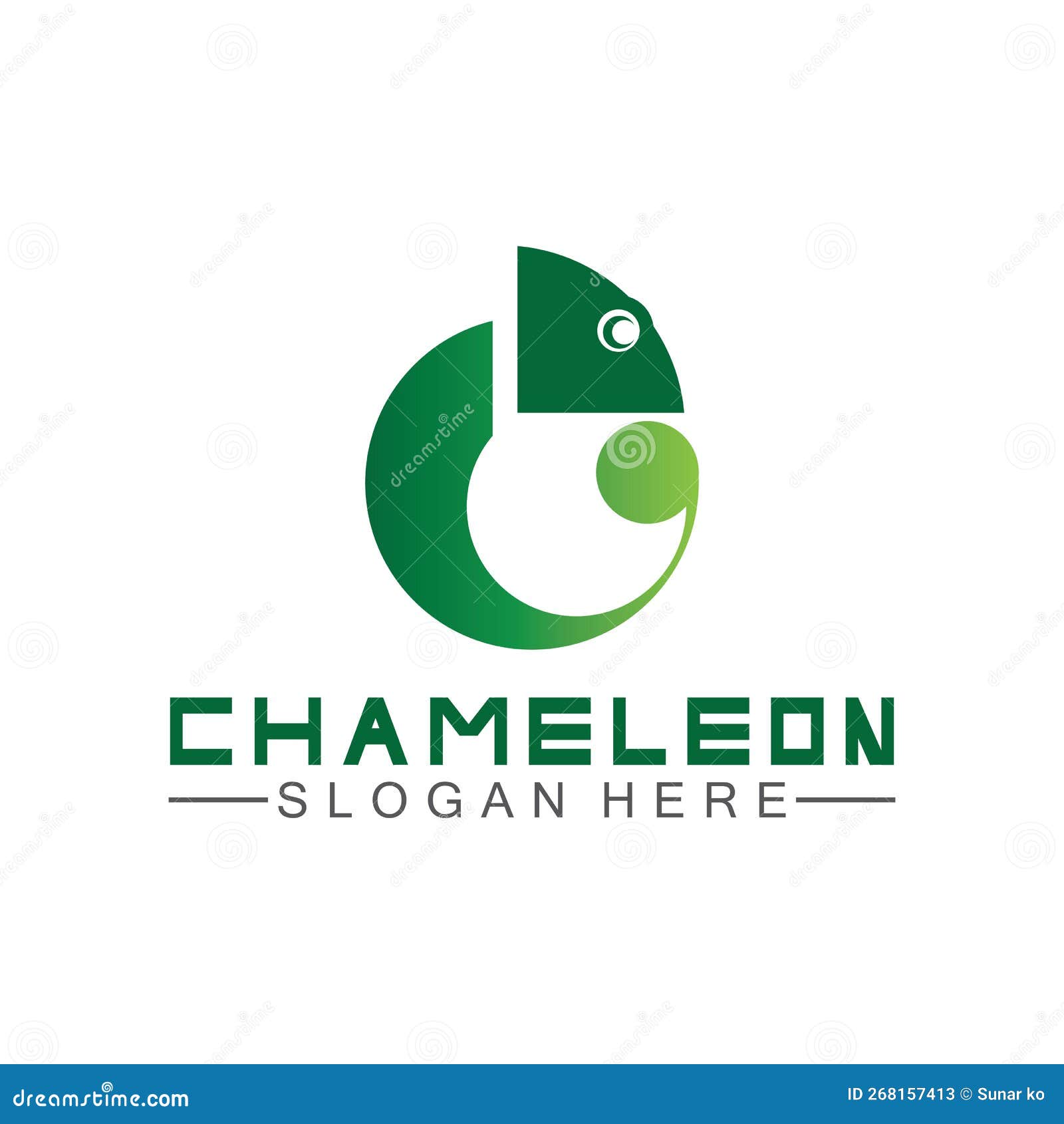 Chameleon Logo Design Template. Vector Illustration Stock Vector ...