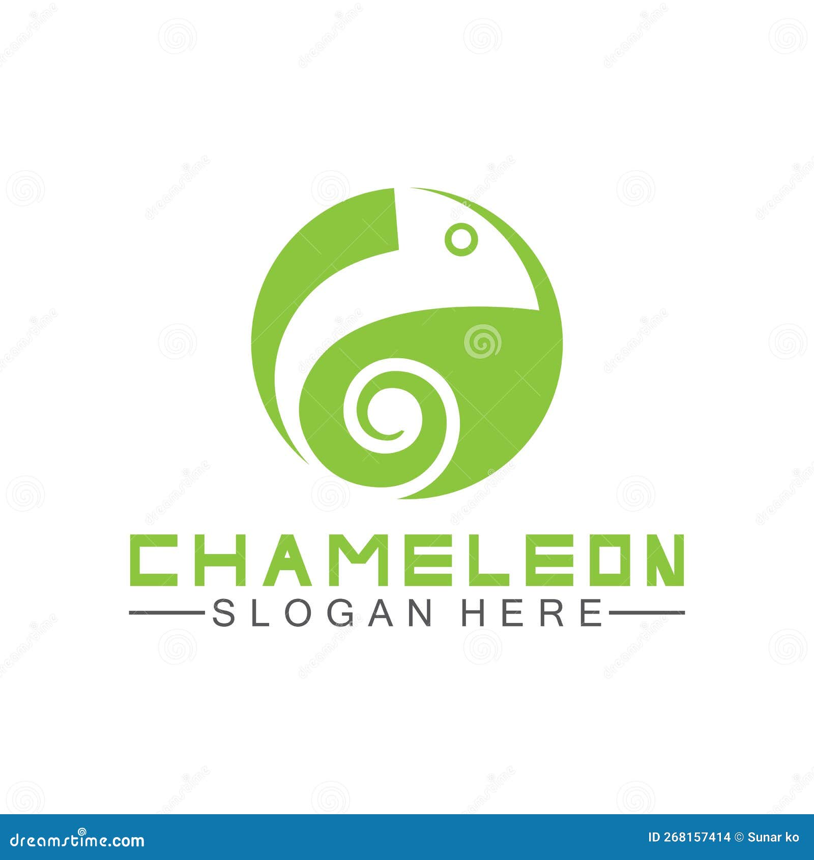 Chameleon Logo Design Template. Vector Illustration Stock Vector ...
