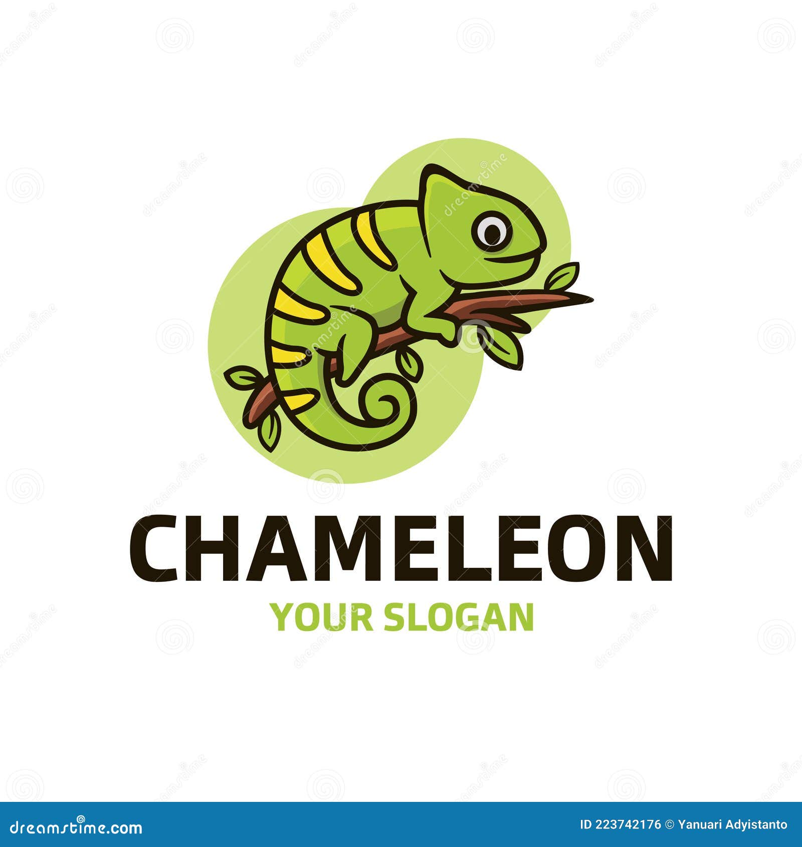 Chameleon Logo Vector Illustration | CartoonDealer.com #90202246