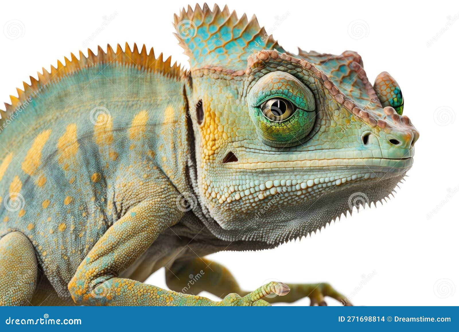 Chameleon with a Mask Images of a Single Chamaeleo Calyptratus on a ...