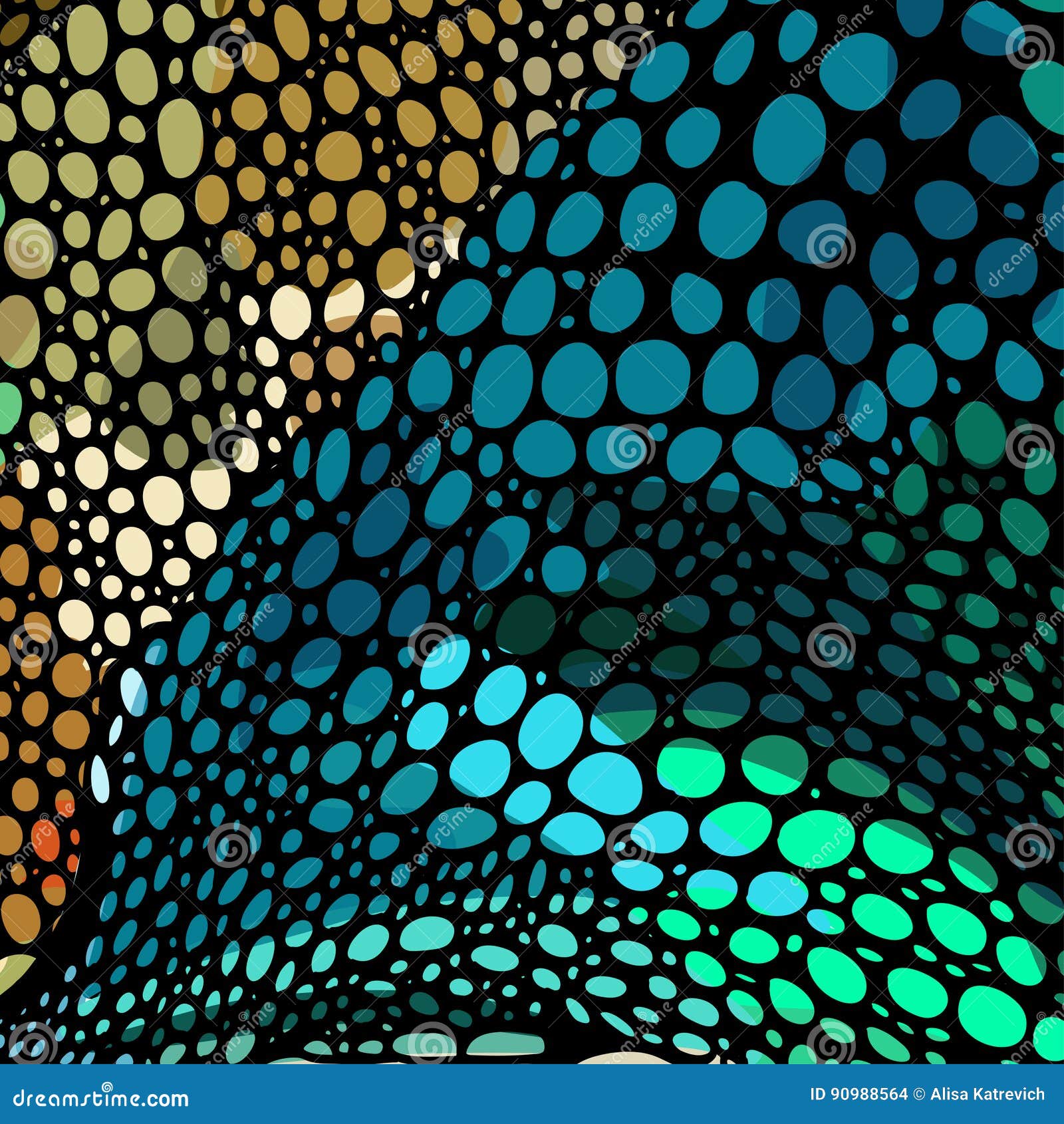 Chameleon Pattern Inspired by Lizard and Tropical Fish Skin Hand Drawn ...