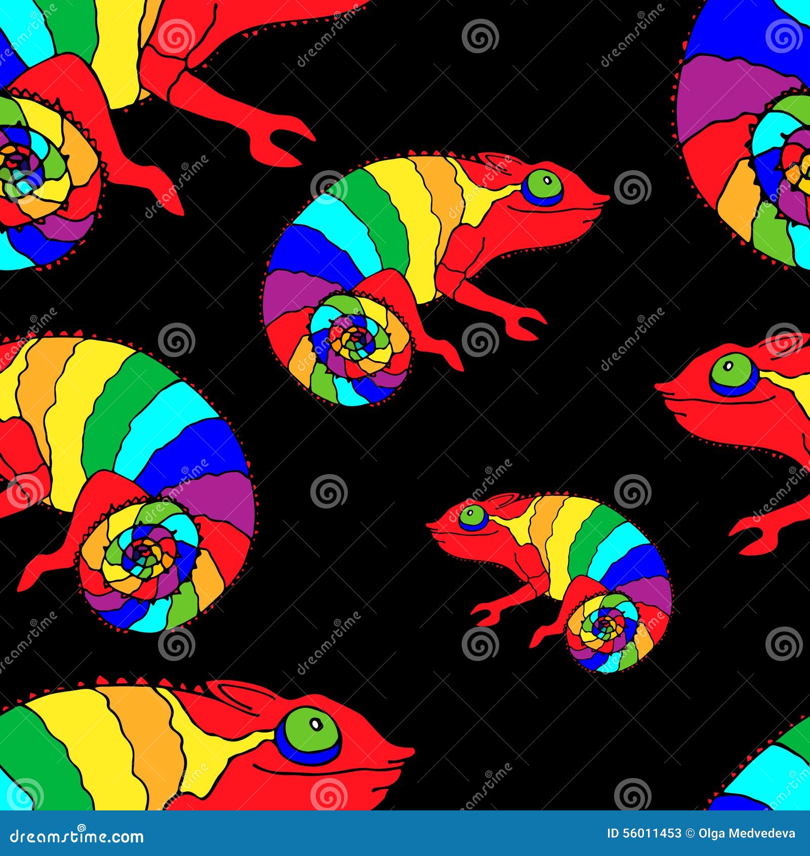 Chameleon pattern stock vector. Illustration of exotic - 56011453