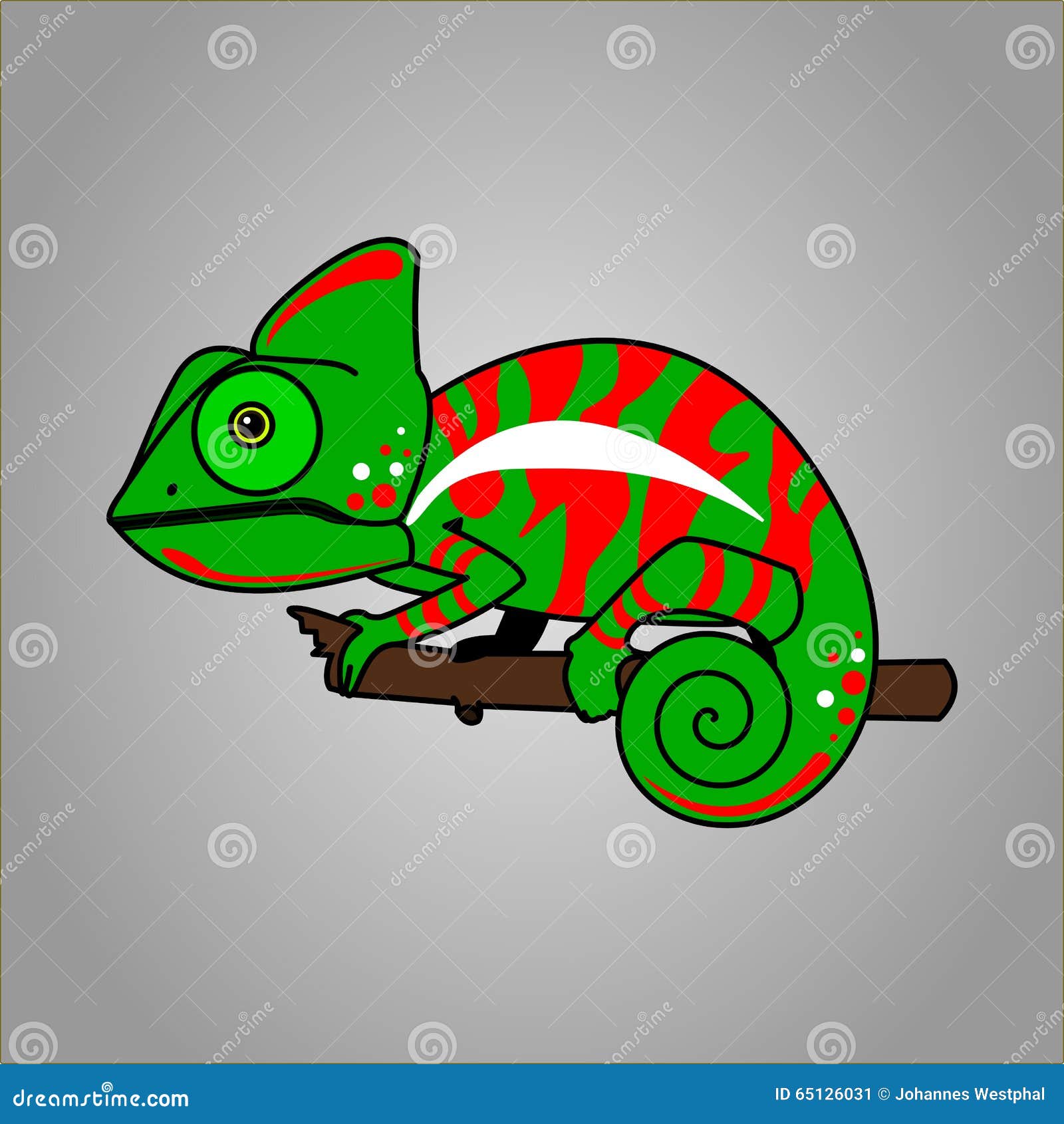 Chameleon Red And Green Cartoon Royalty-Free Stock Photo ...