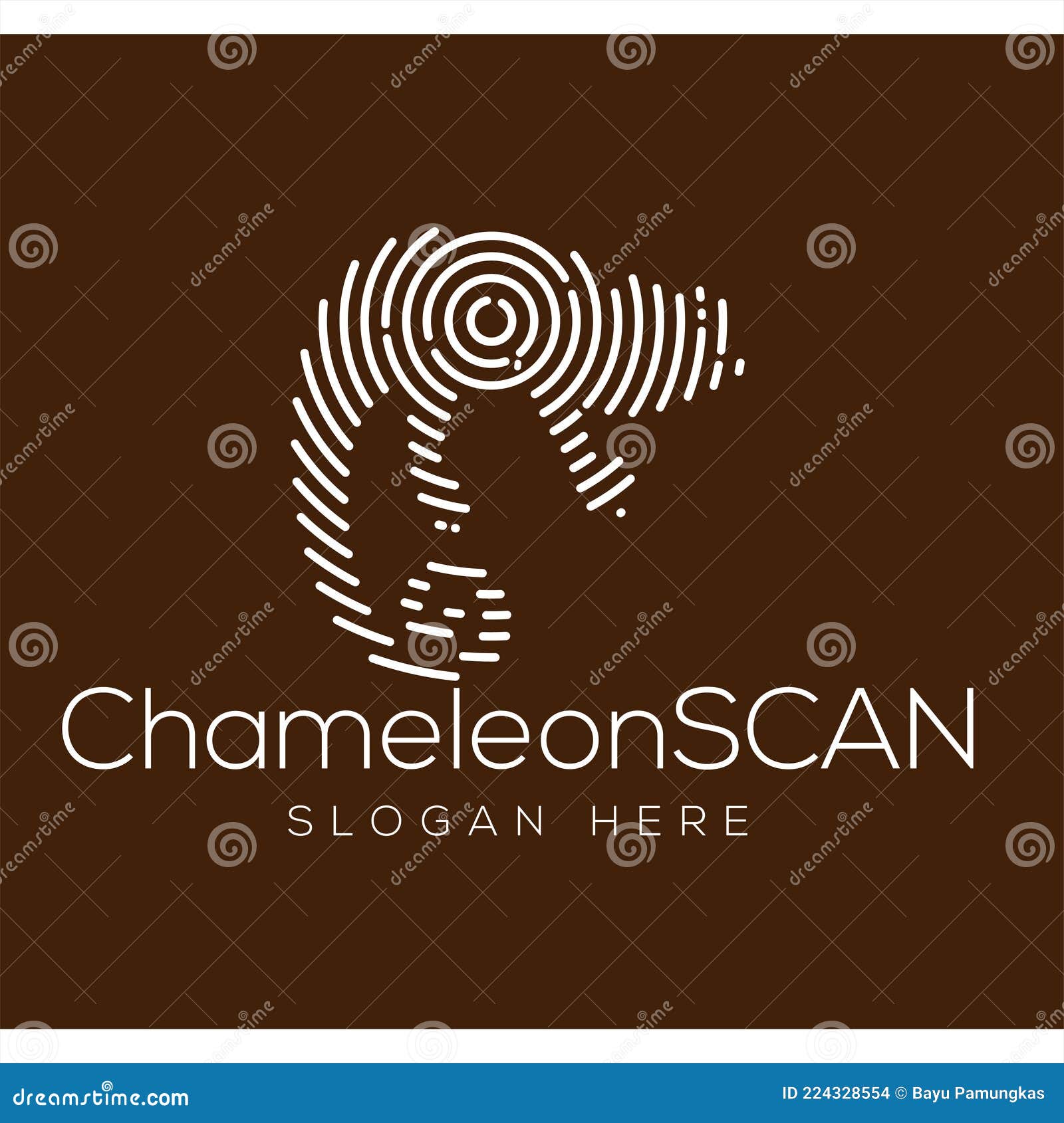 Chameleon Scan Technology Logo Vector Element. Animal Technology Logo ...