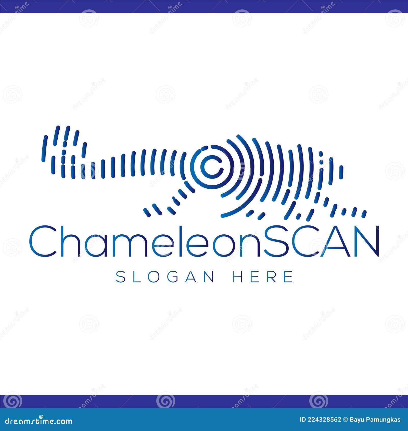 Chameleon Scan Technology Logo Vector Element. Animal Technology Logo ...