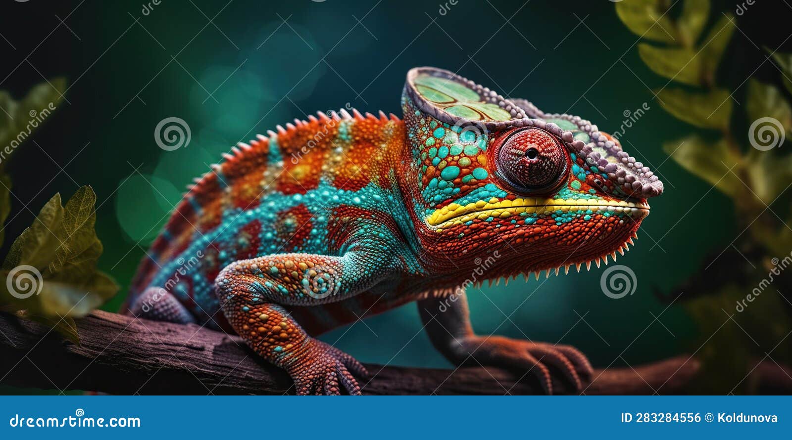 A Chameleon Shifting Its Colors, Representing Adaptability and Change ...