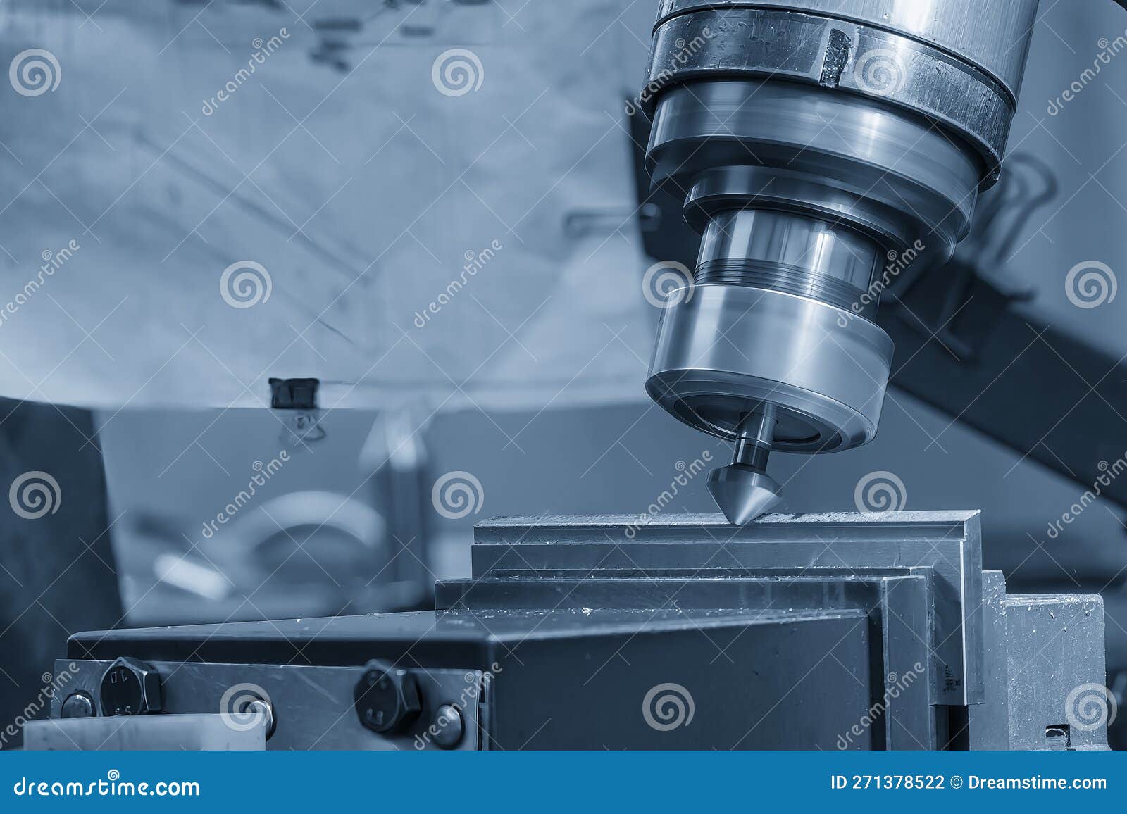The Chamfer Process on NC Milling Machine with Lighting Effect Stock ...