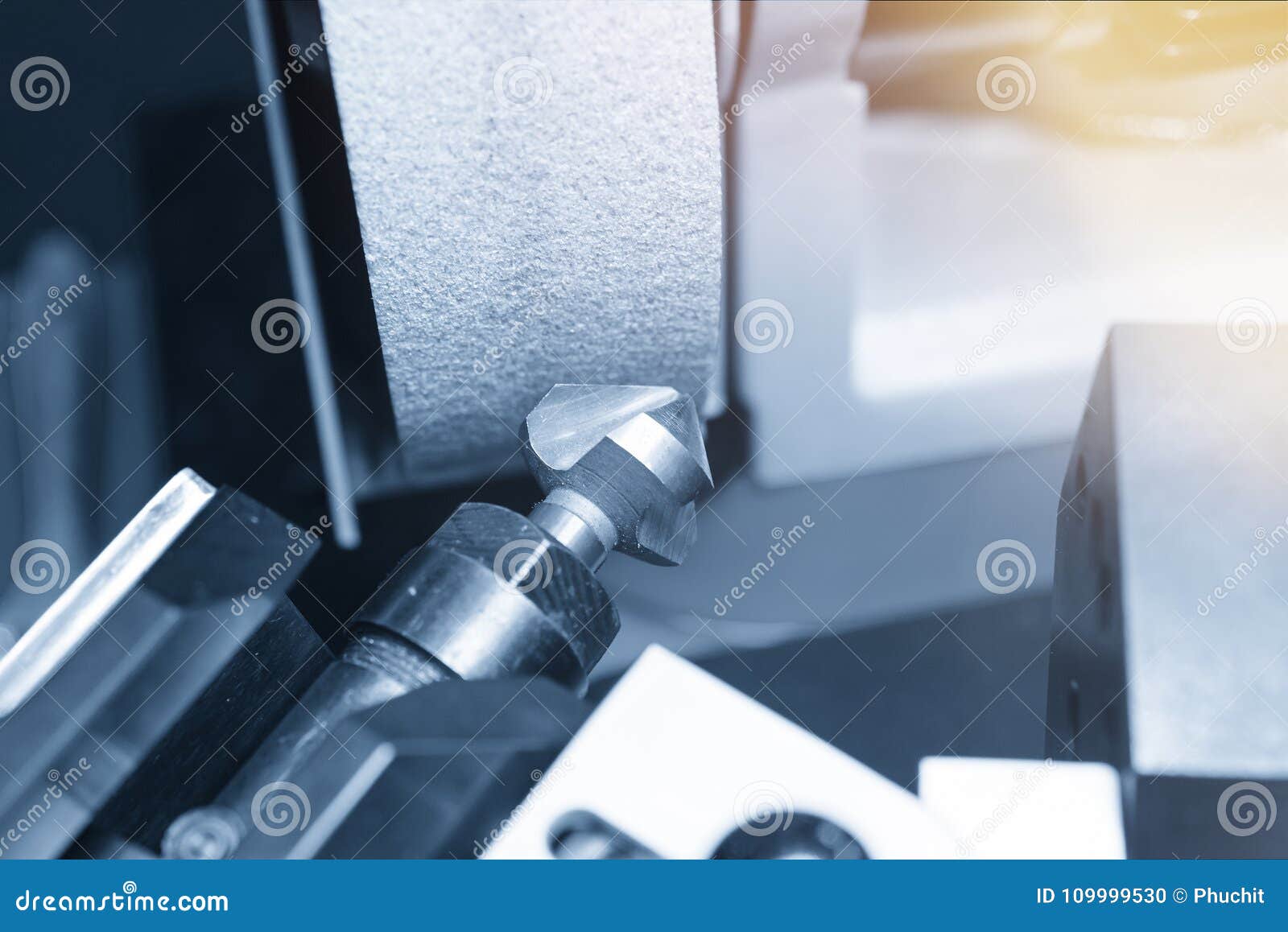 The Chamfer Tool Regrind the Cutting Edge Stock Photo - Image of ...
