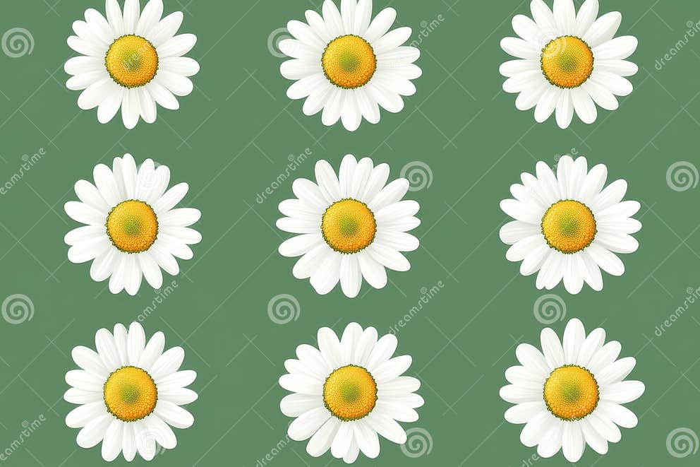 Chamomile Flowers at Various Growth Stages, Showcasing the Visual ...