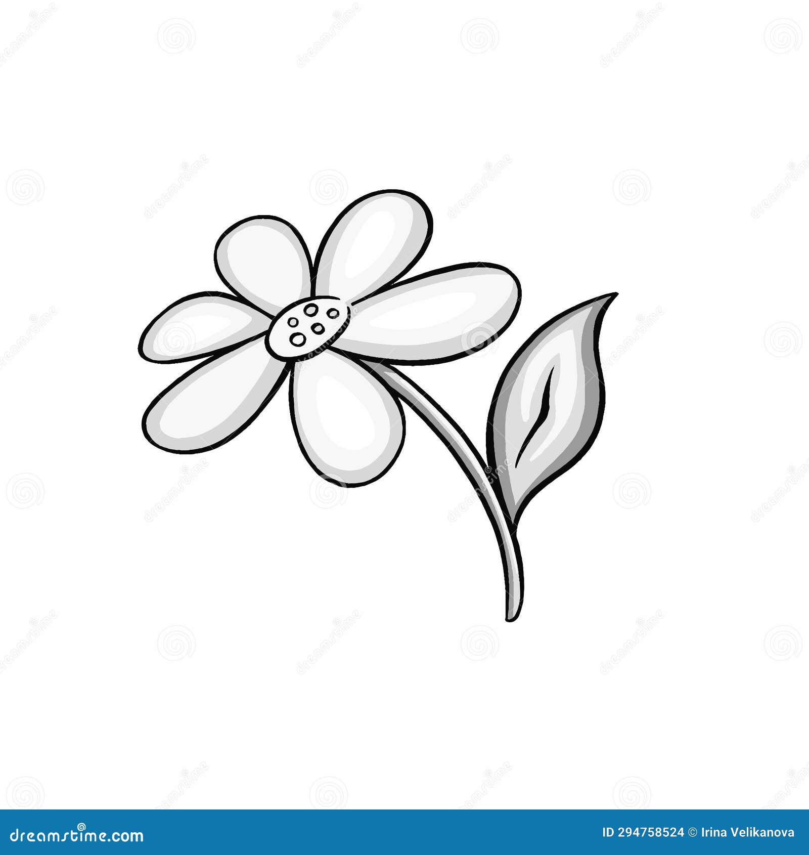 Chamomile Spring Flower, Vector Illustration Stock Illustration ...