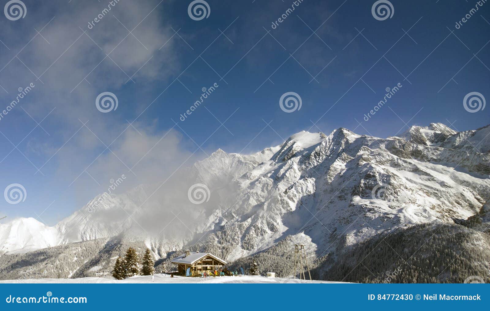 Chamonix Forest stock photo. Image of peaks, moraine - 84772430