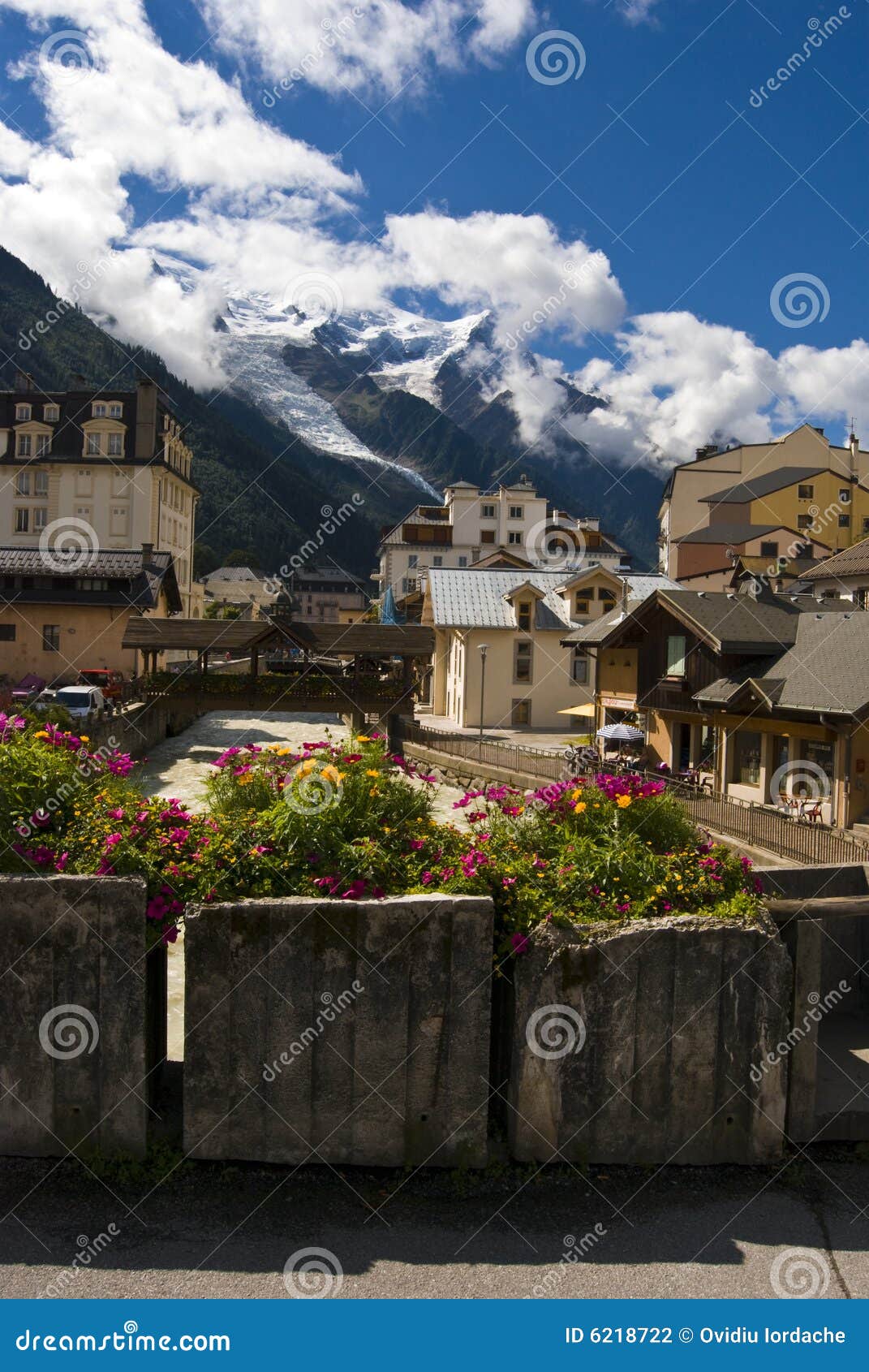 Chamonix Landscape / Panorama Stock Photo - Image of river, panorama ...