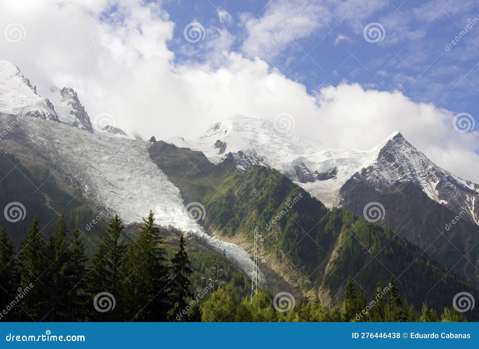 Chamonix Mountains Landscape in Spring, France Stock Photo - Image of ...